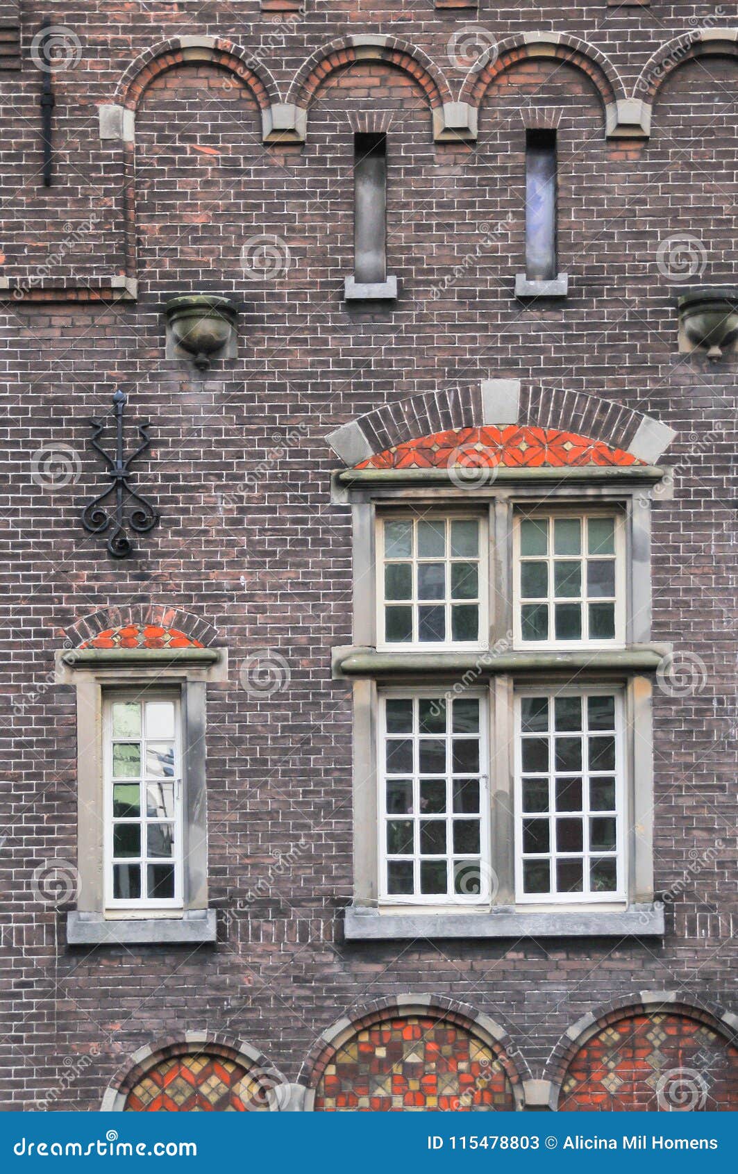 Windows in Amsterdam, in Netherlands Stock Image - Image of building ...