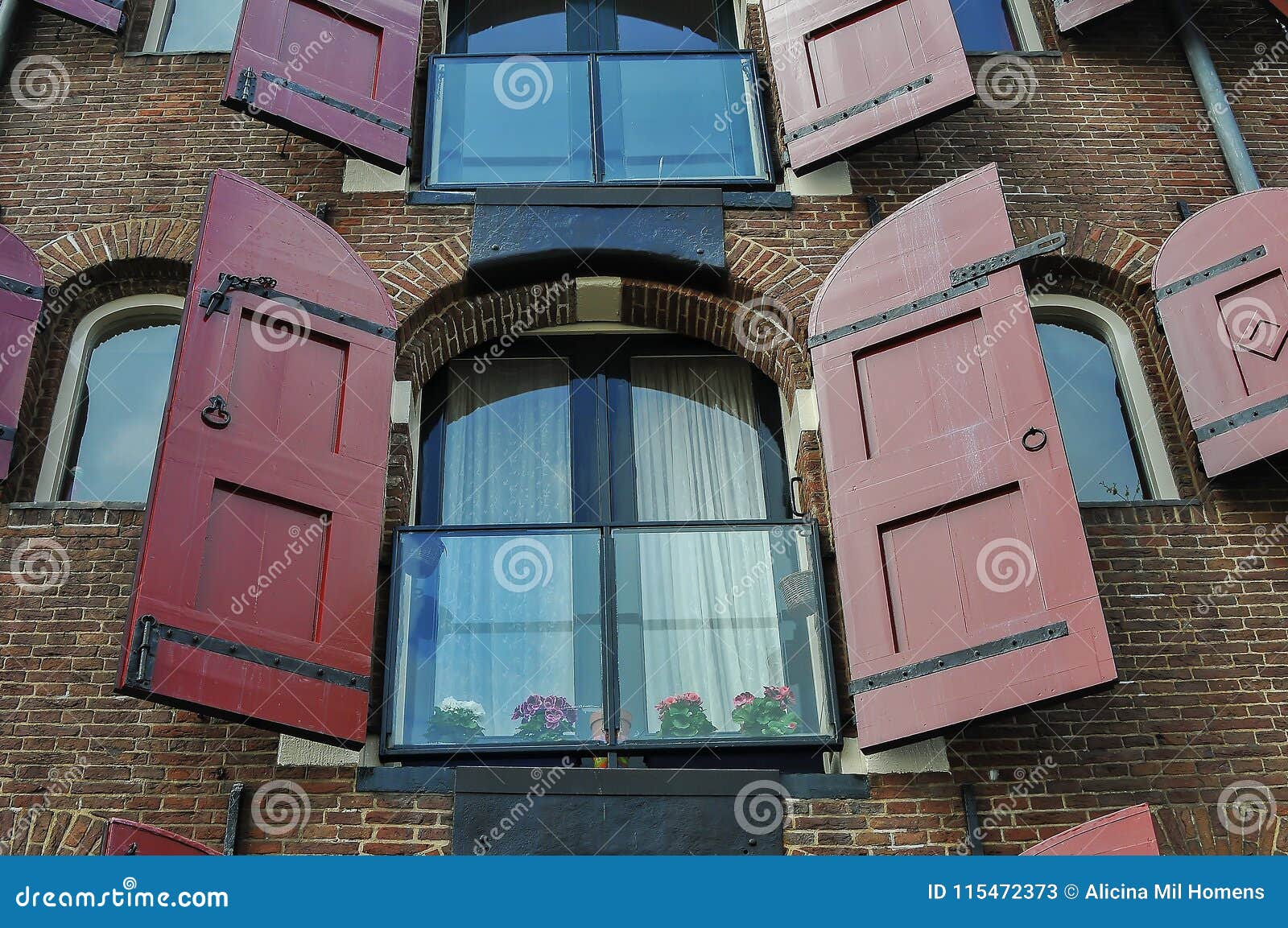 Windows in Amsterdam, in Netherlands Stock Image - Image of window ...