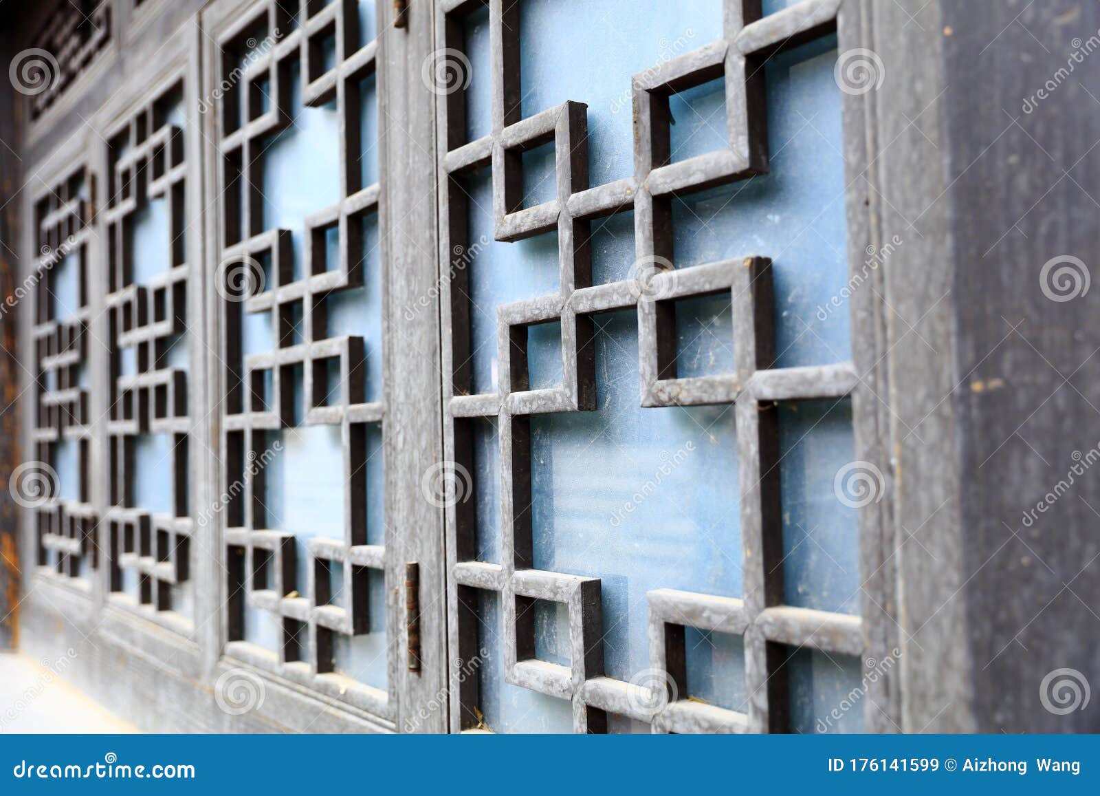 Windows of Ancient Chinese Architecture Stock Image - Image of window ...