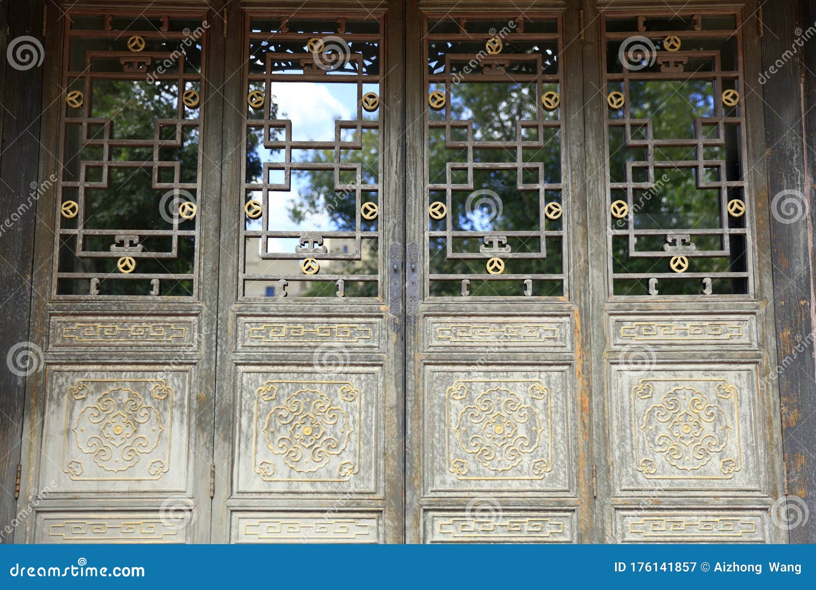 Windows of Ancient Chinese Architecture Stock Image - Image of antique ...
