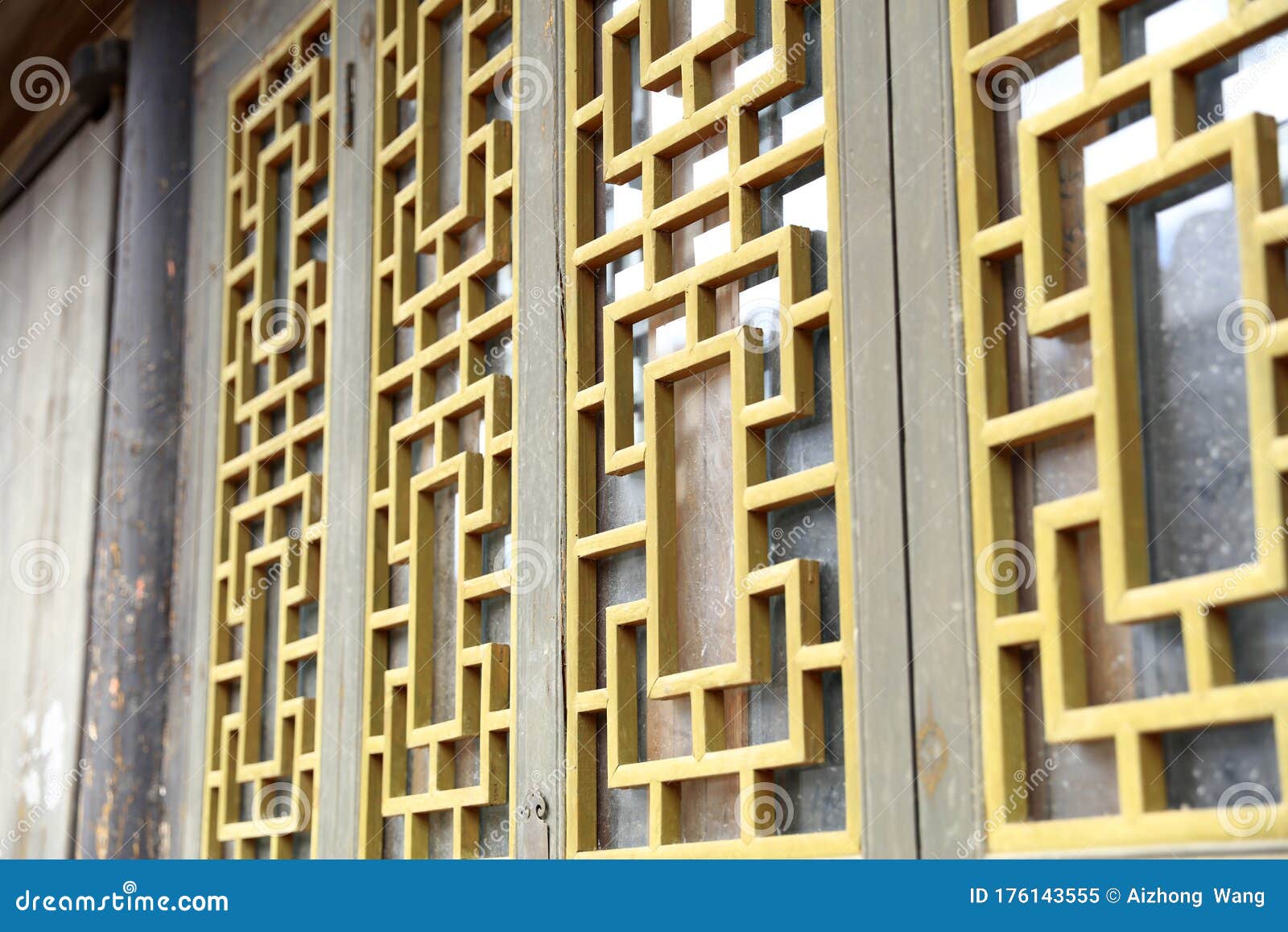 Windows of Ancient Chinese Architecture Stock Image - Image of building ...