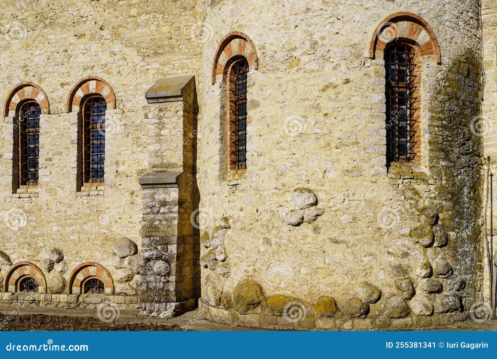 Windows of an Ancient Stone Building of Classical Architecture ...