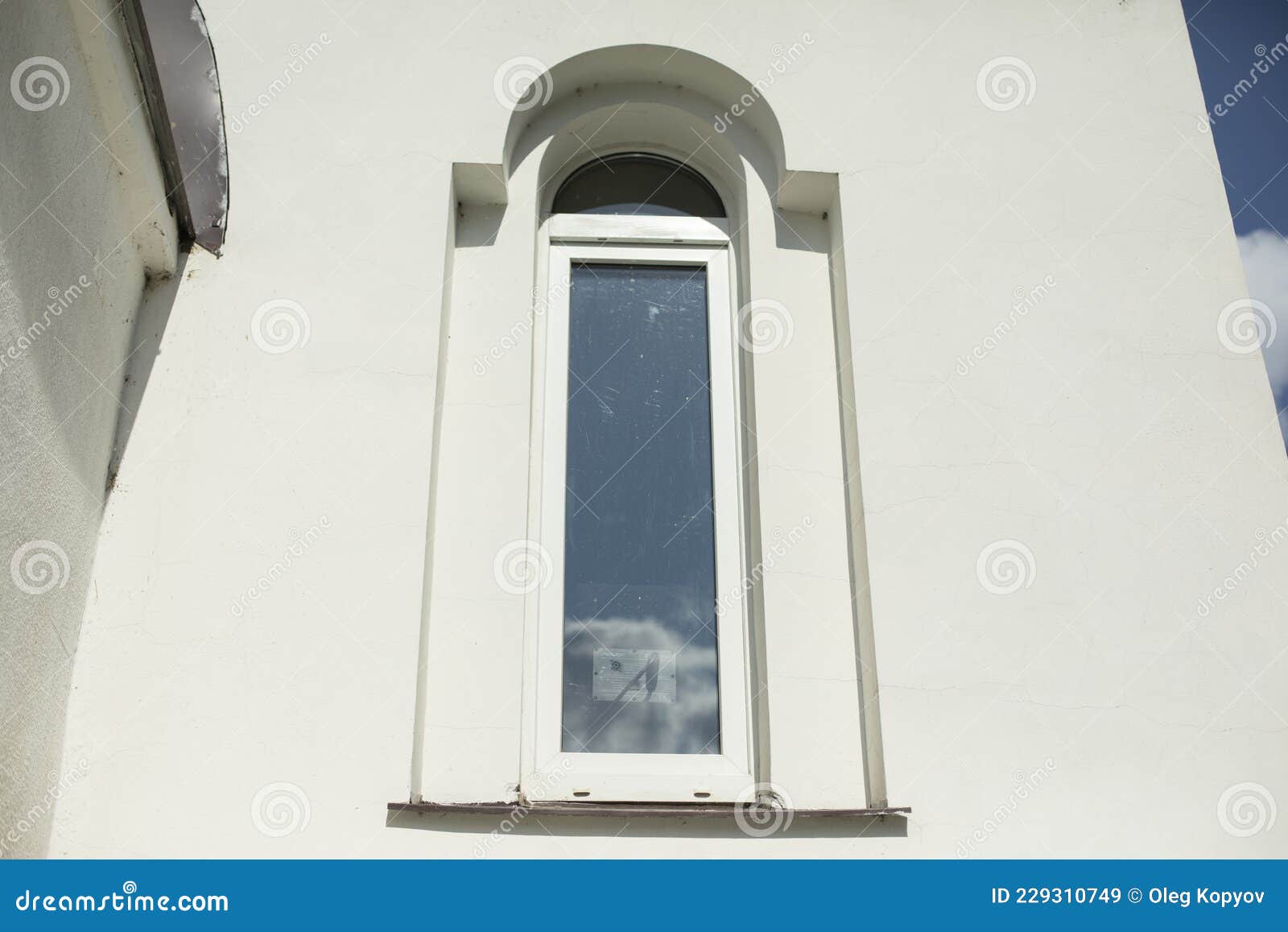 Windows in the Ancient Temple. Russian Orthodox Church. Old Building ...
