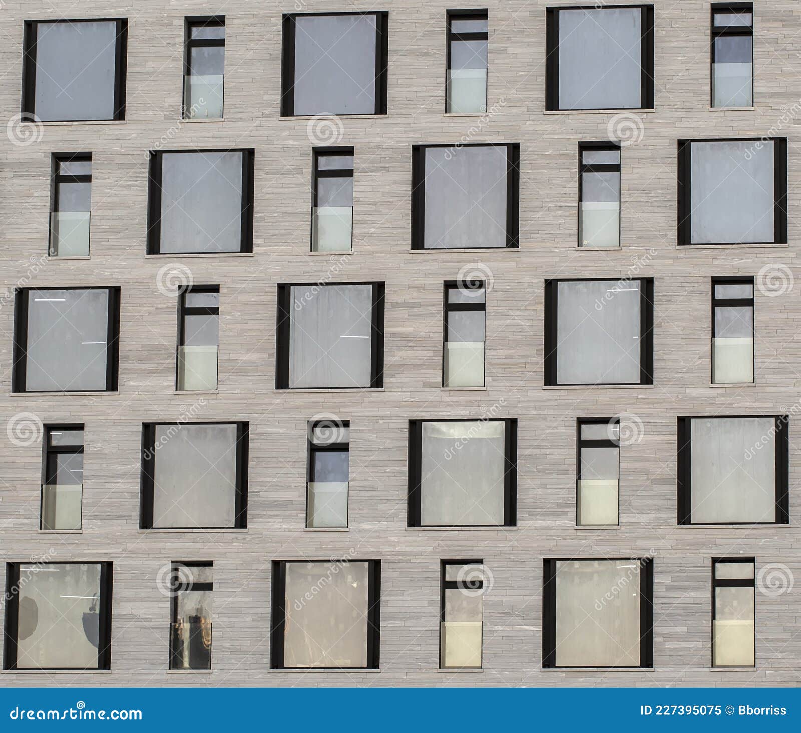 Windows in an Apartment Building As a Texture Stock Image - Image of ...