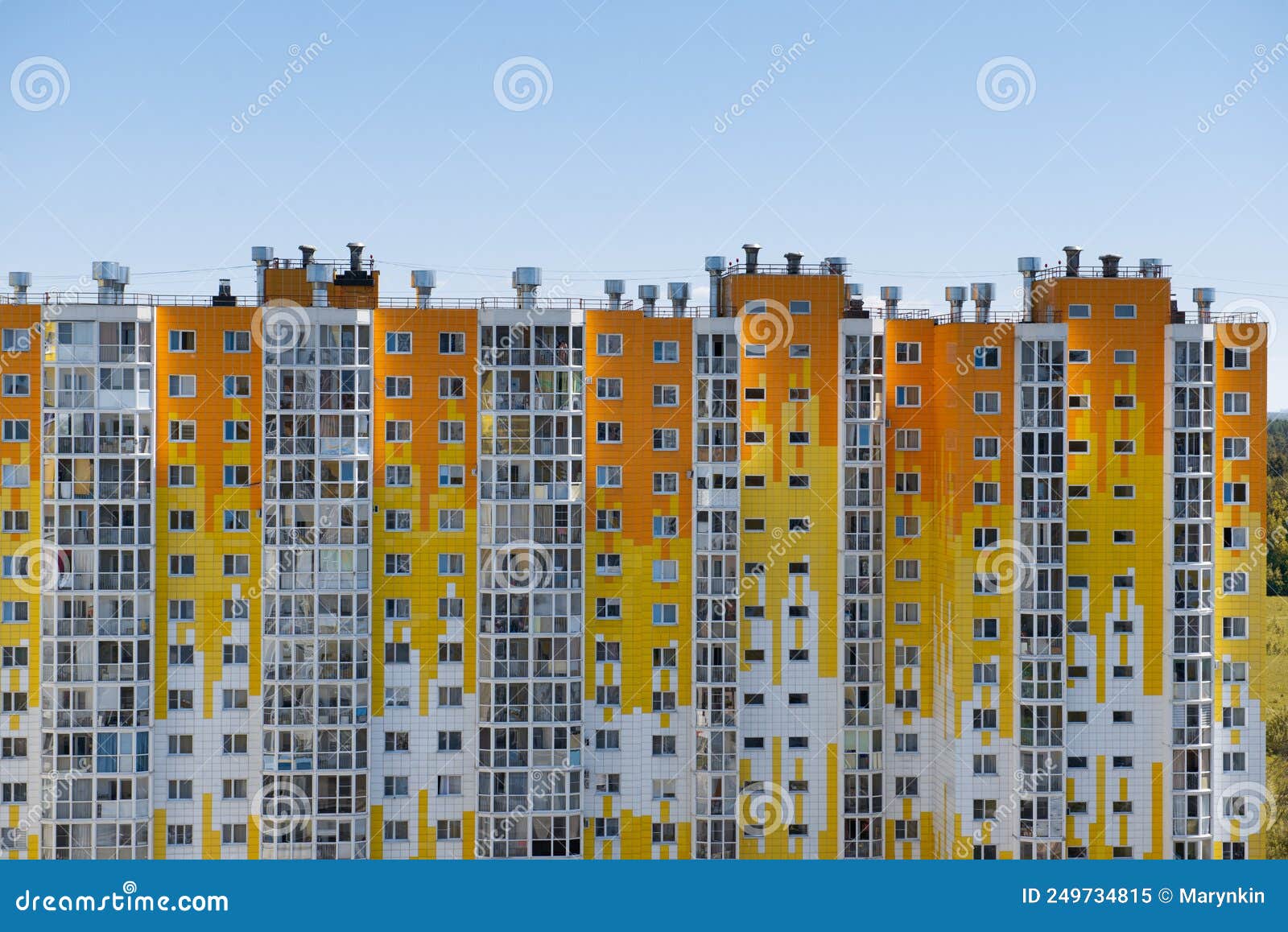 Windows in an Apartment Building Stock Image - Image of real ...