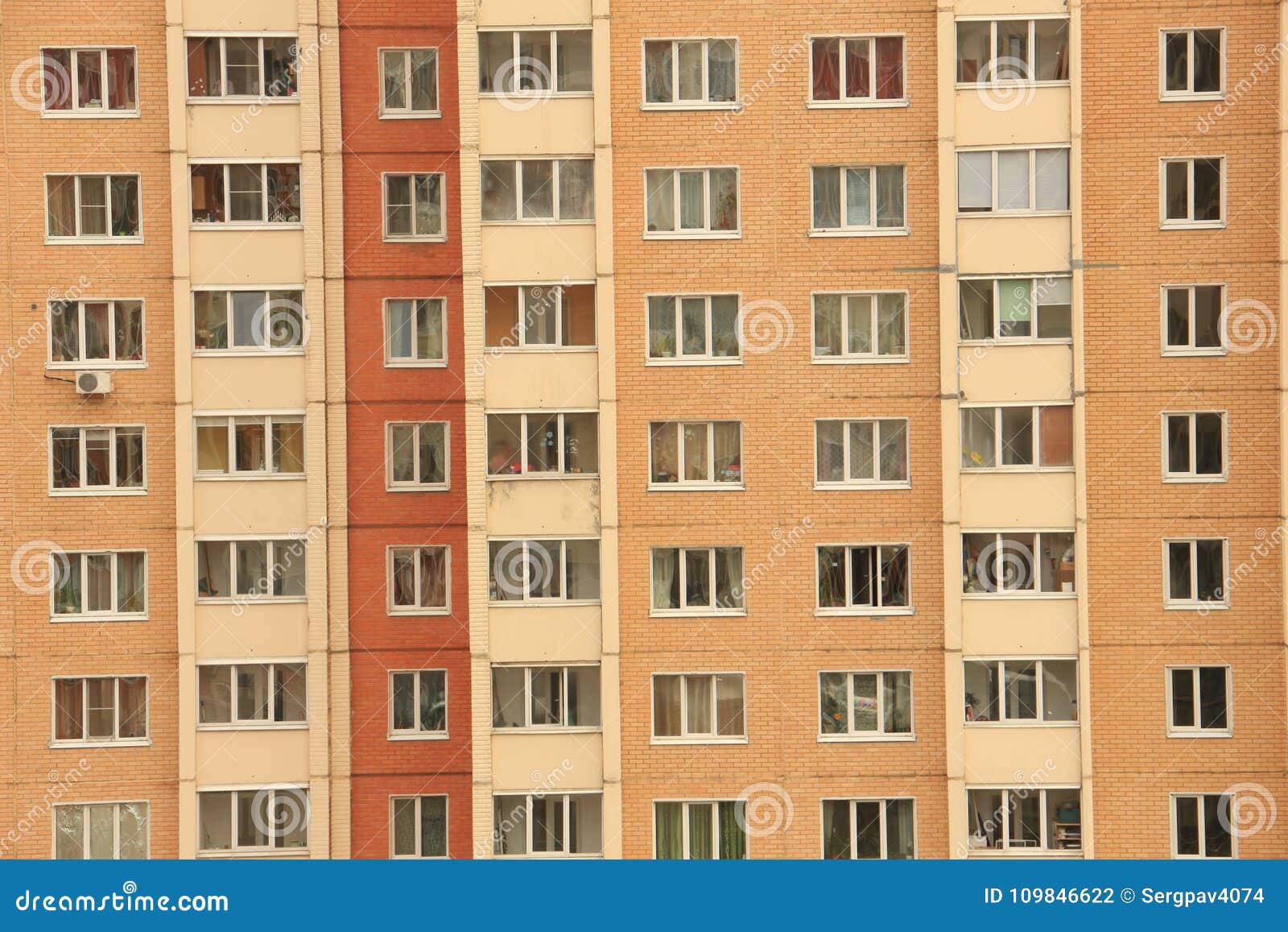 Windows of an Apartment Building Stock Photo - Image of exterior ...