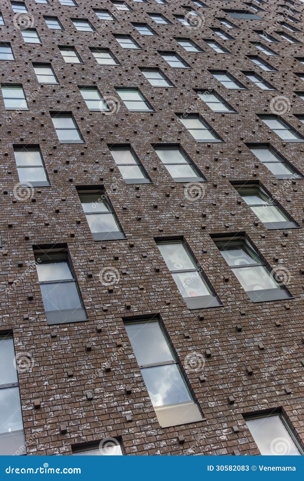 Windows on an Apartment Building Stock Image - Image of architecture ...