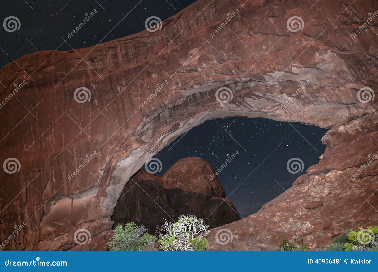 Windows Arches National Park at Night Stock Image - Image of arch, full ...