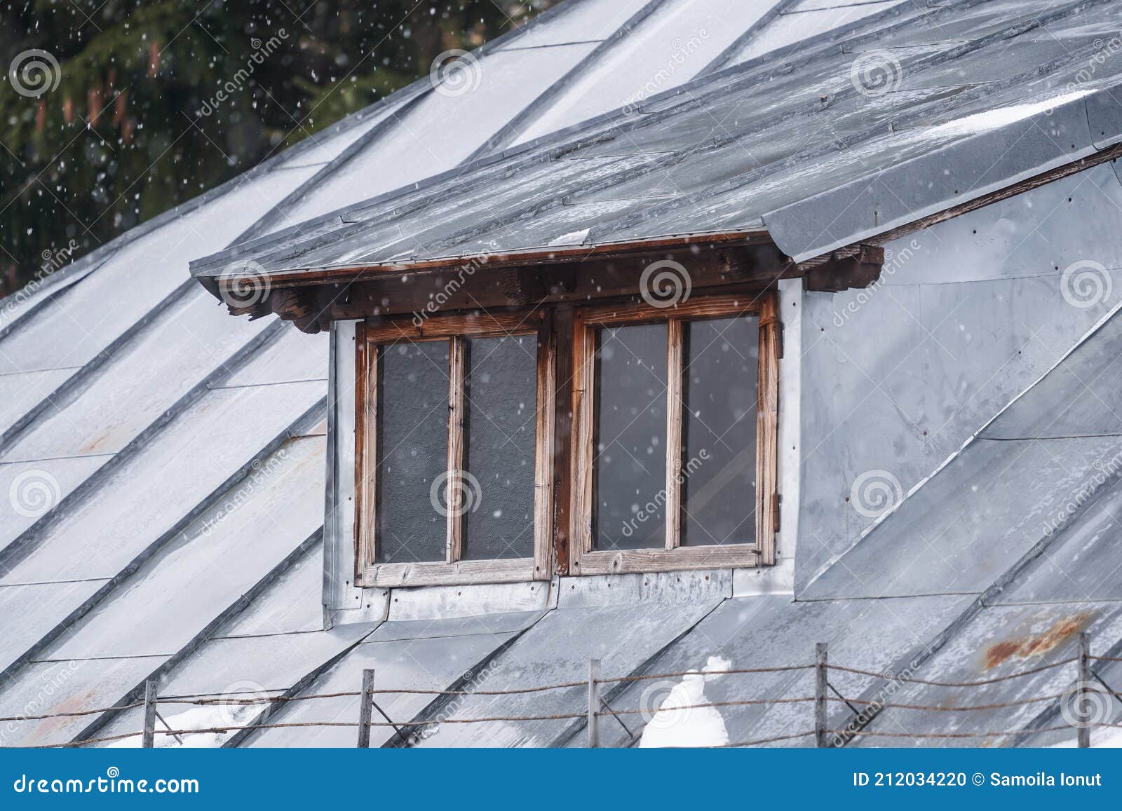 Windows Of Attic Roof - A Classic Architectural Design Of Old Town With ...