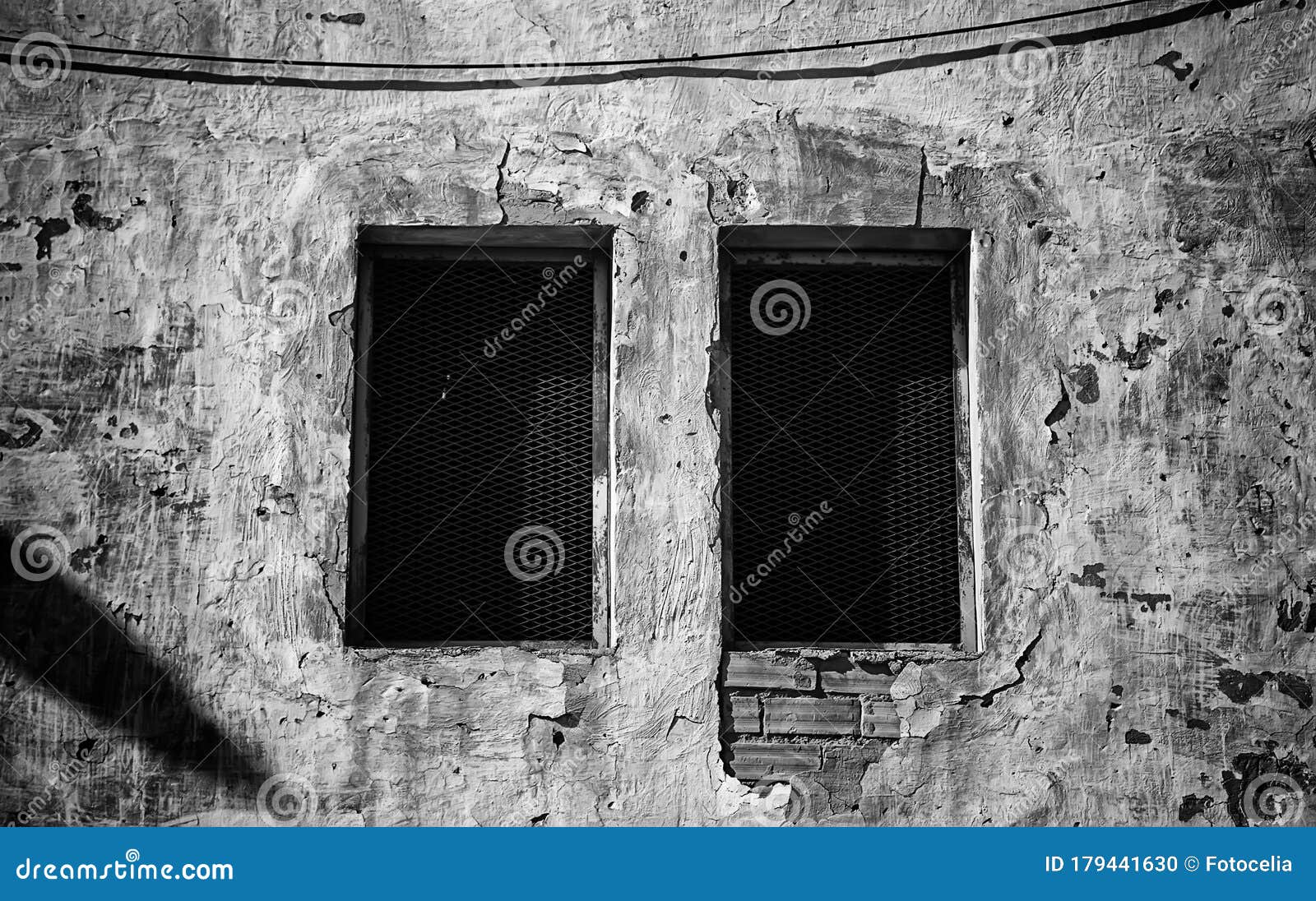 Windows With Bars On Hitler Bunker In Margival, Aisne, Picardie In The ...