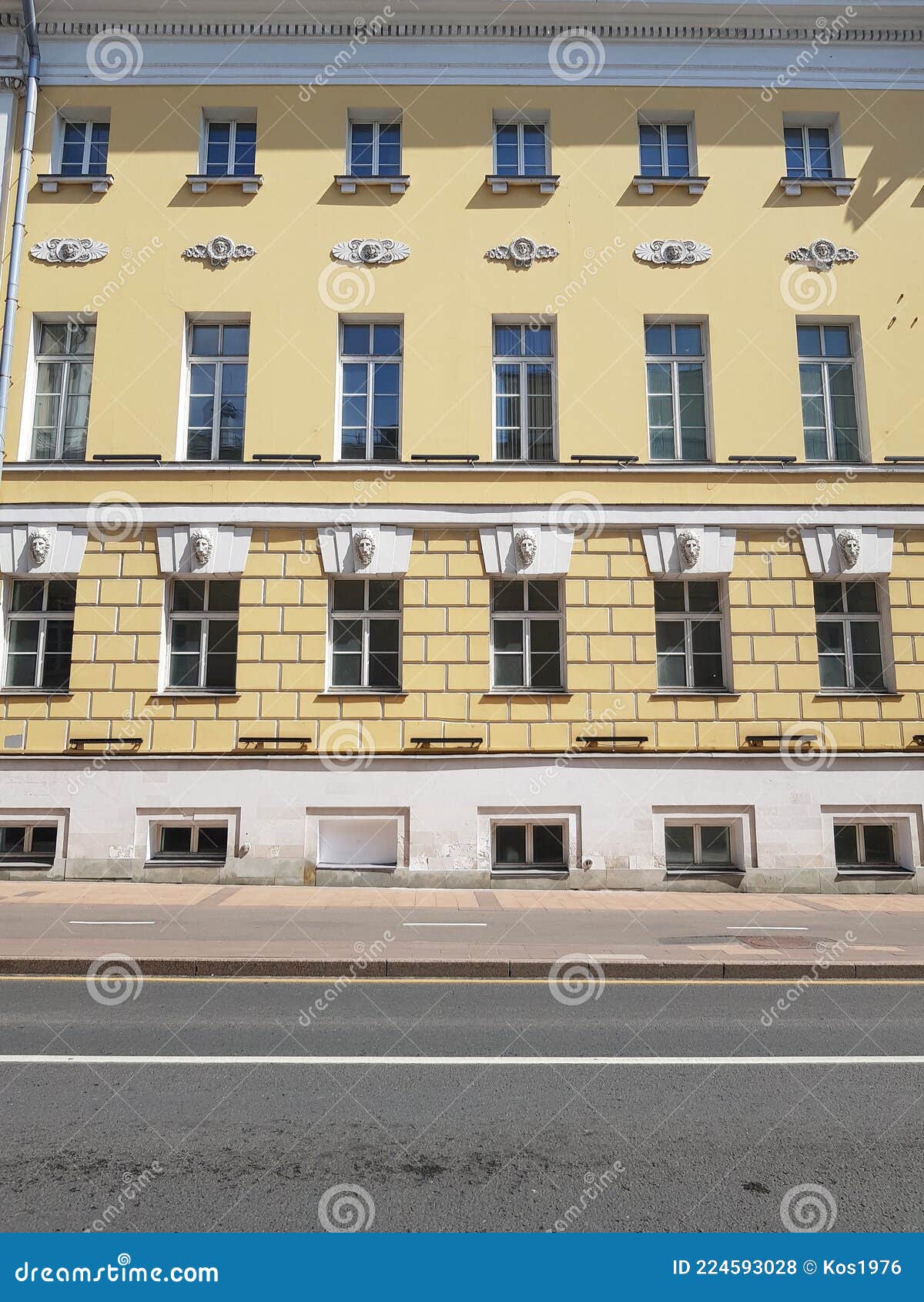Windows with Bas-reliefs in an Old Stone House Stock Photo - Image of ...