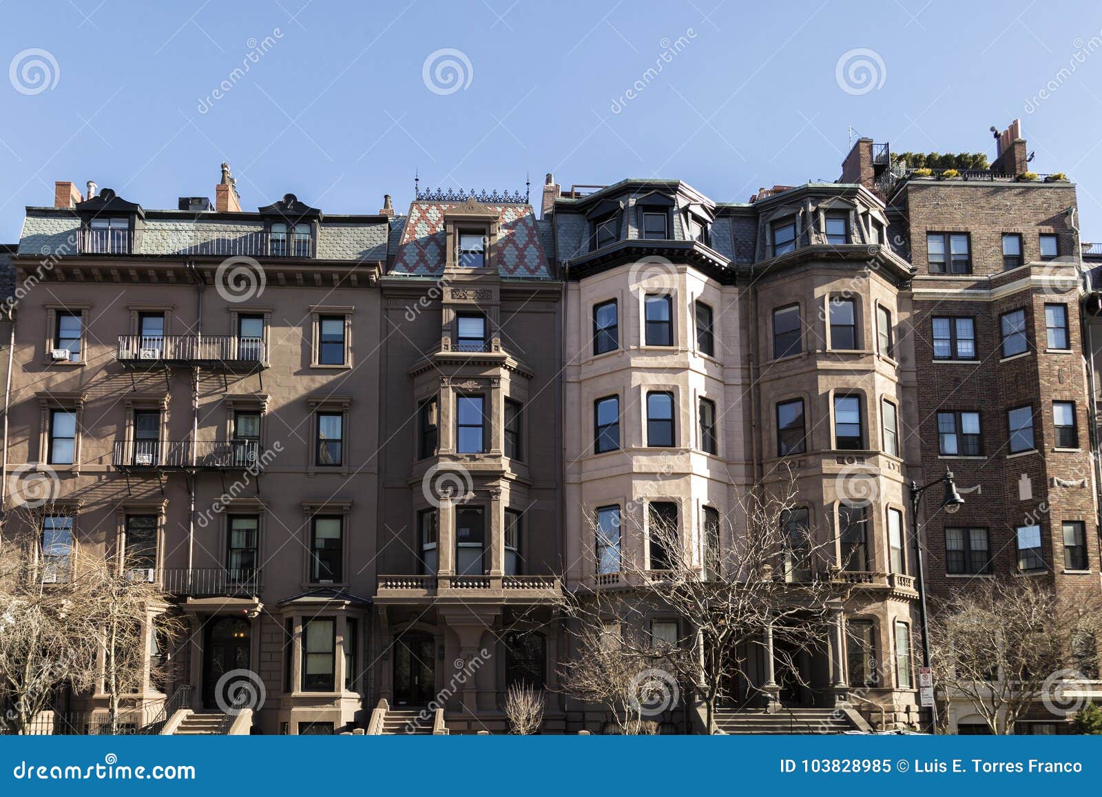 Windows of Boston stock image. Image of back, brick - 103828985