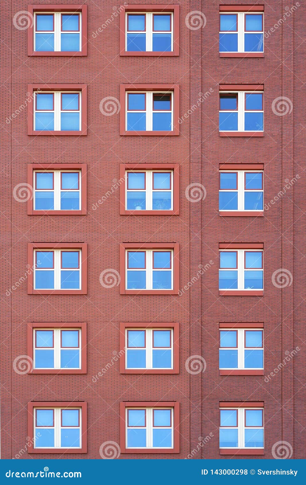 Windows of a Brick Building Texture. Abstraction Stock Photo - Image of ...