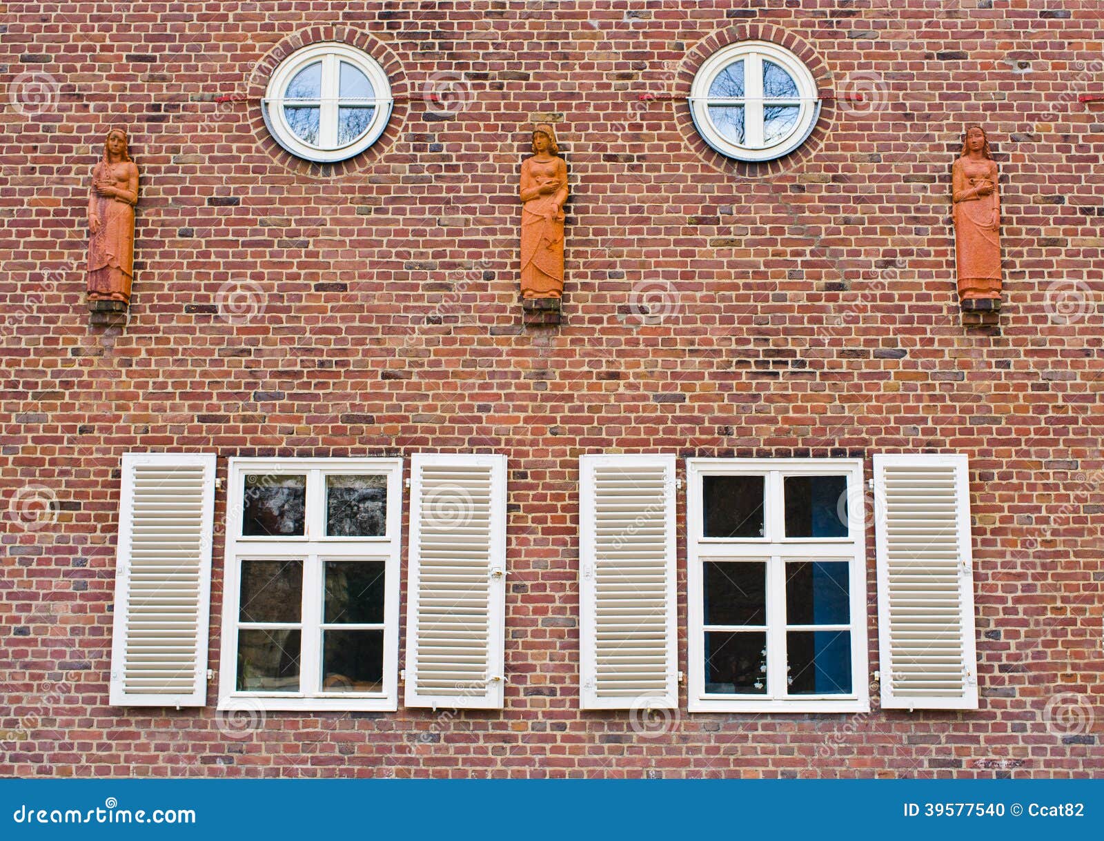 Windows in brick wall stock photo. Image of aged, construction - 39577540