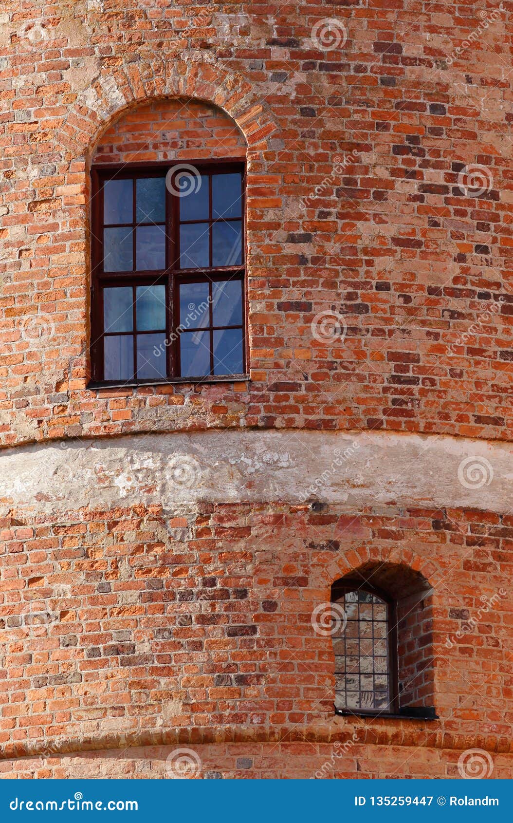 Windows in brick wall stock image. Image of architecture - 135259447