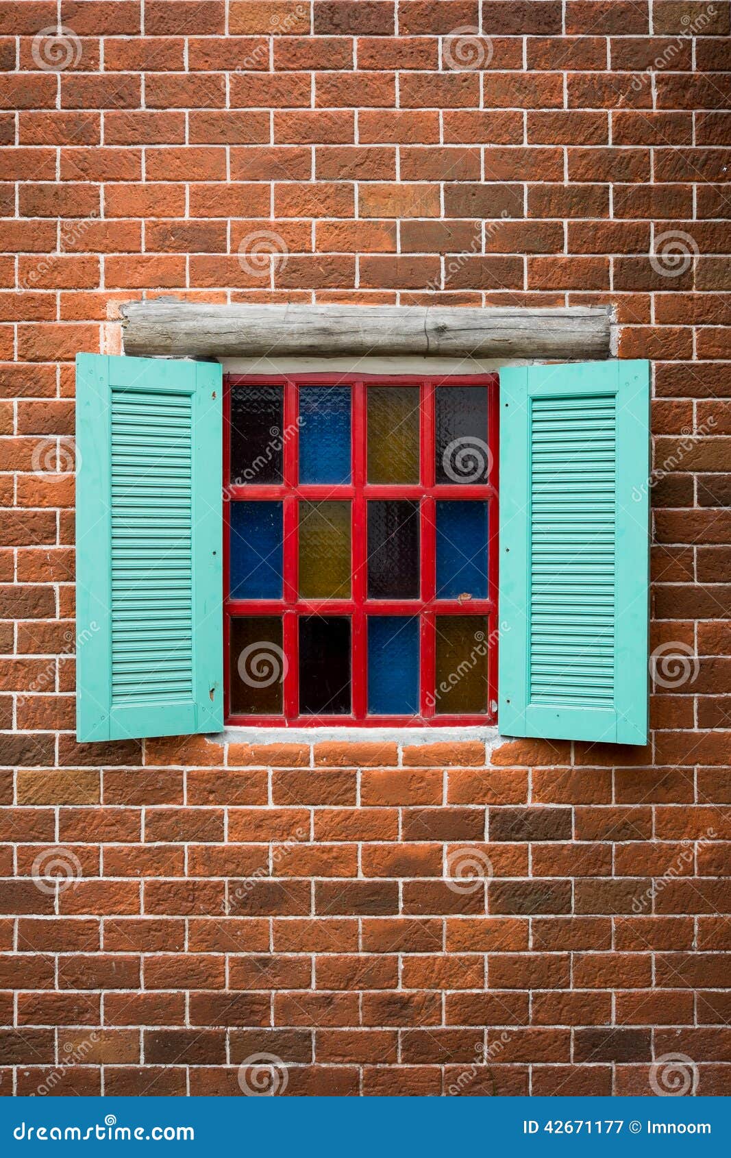 Windows on the Bricks Wall stock image. Image of windows - 42671177