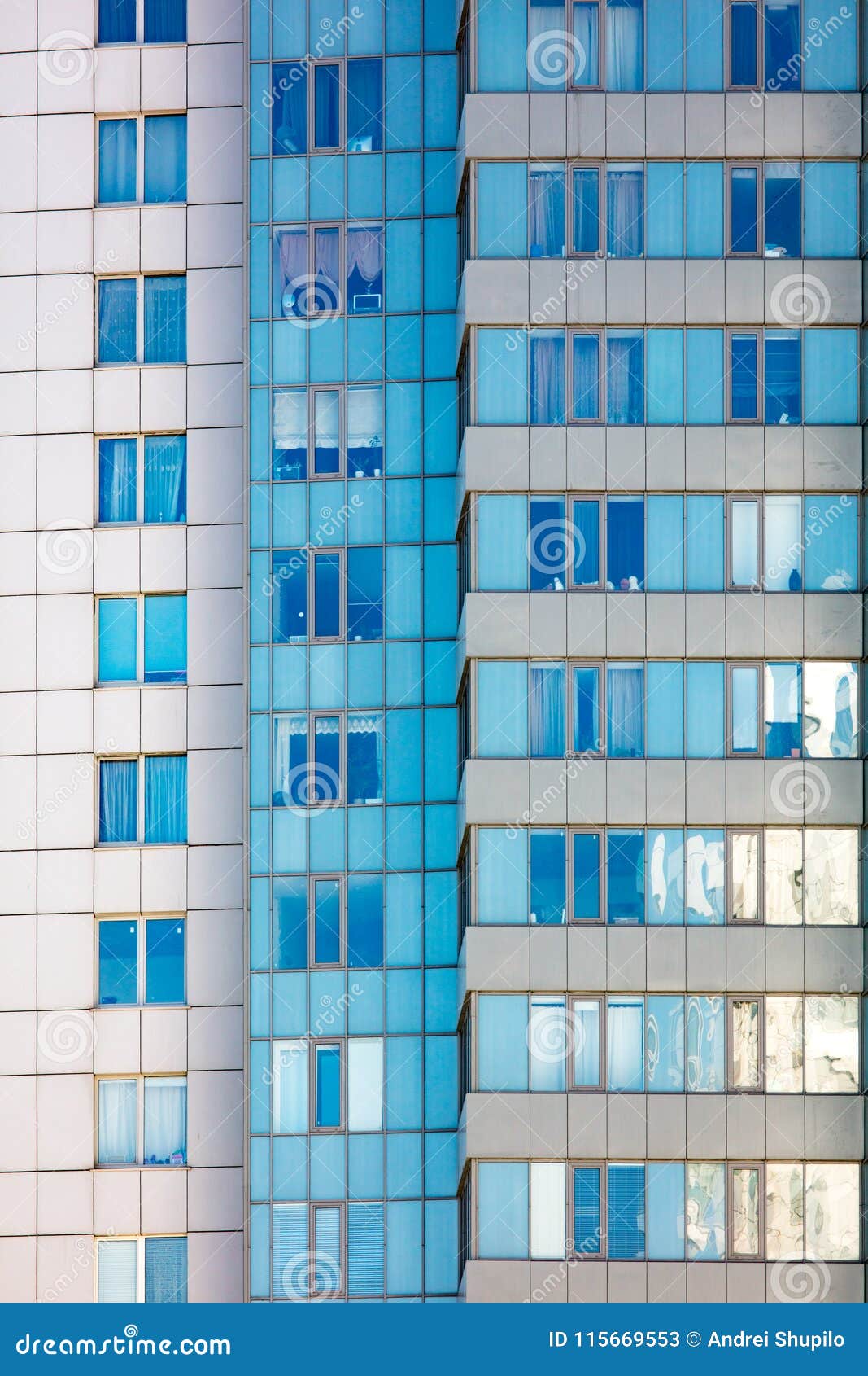 Windows in the Building As a Background Stock Image - Image of close ...