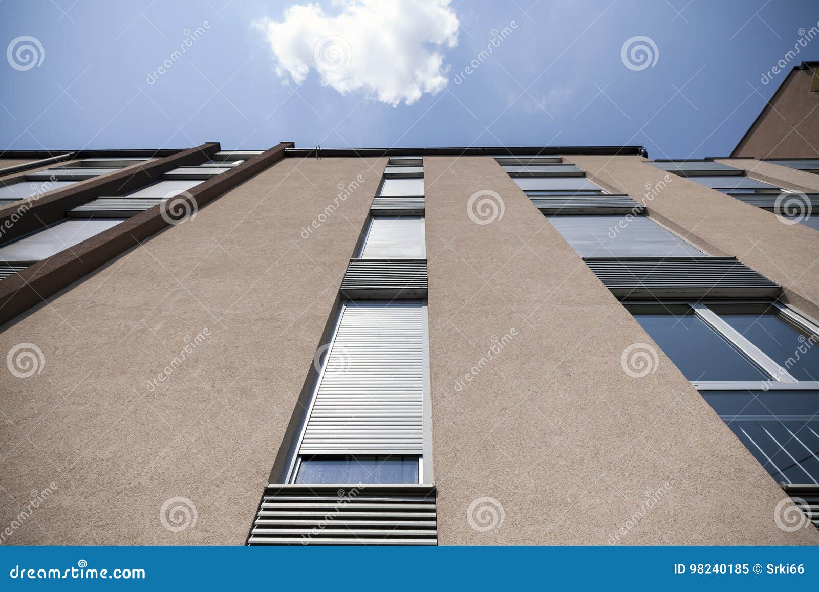 Windows on Building and Blue Sky Stock Image - Image of construction ...