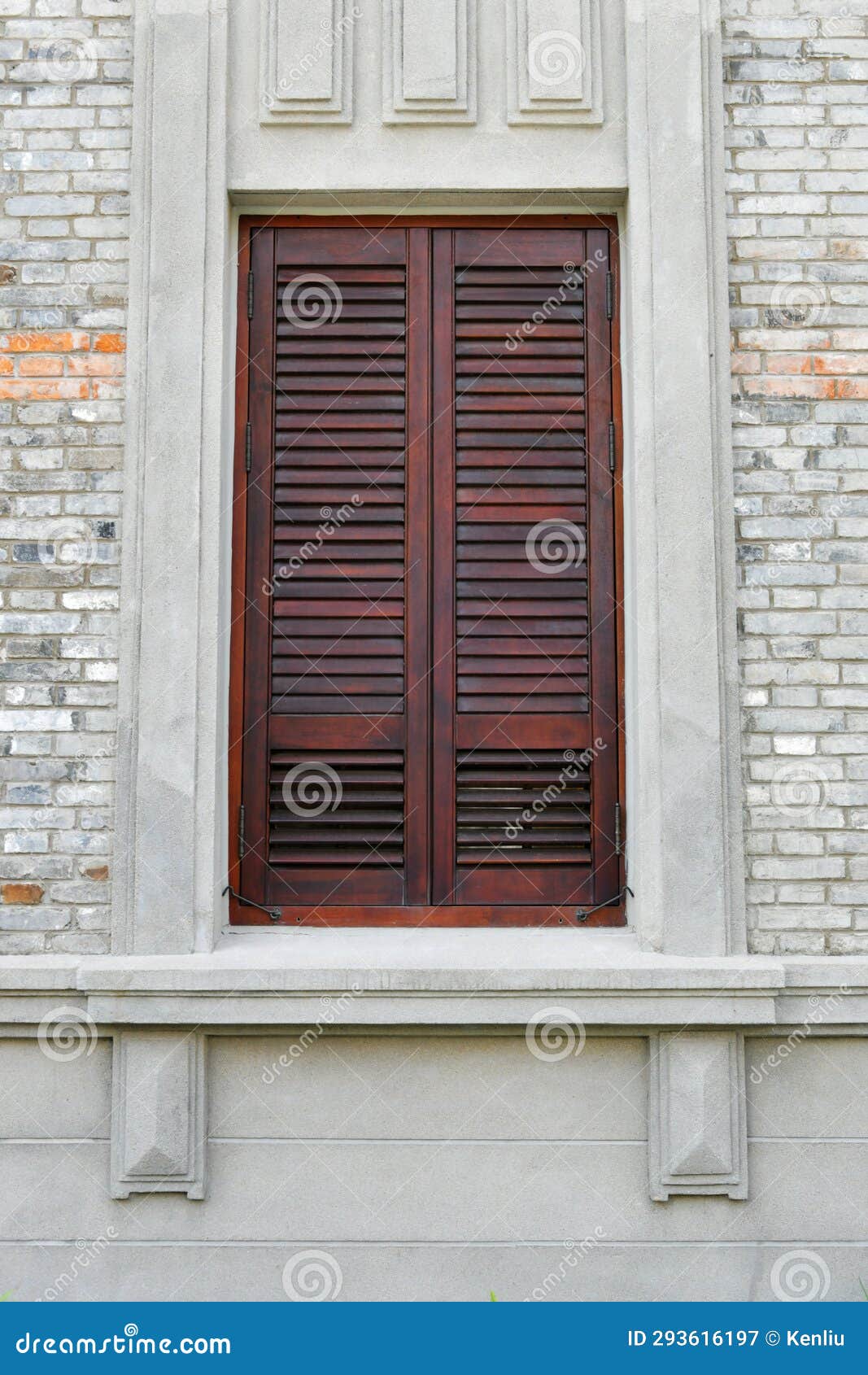Windows on Building Exterior Stock Image - Image of concrete, brick ...