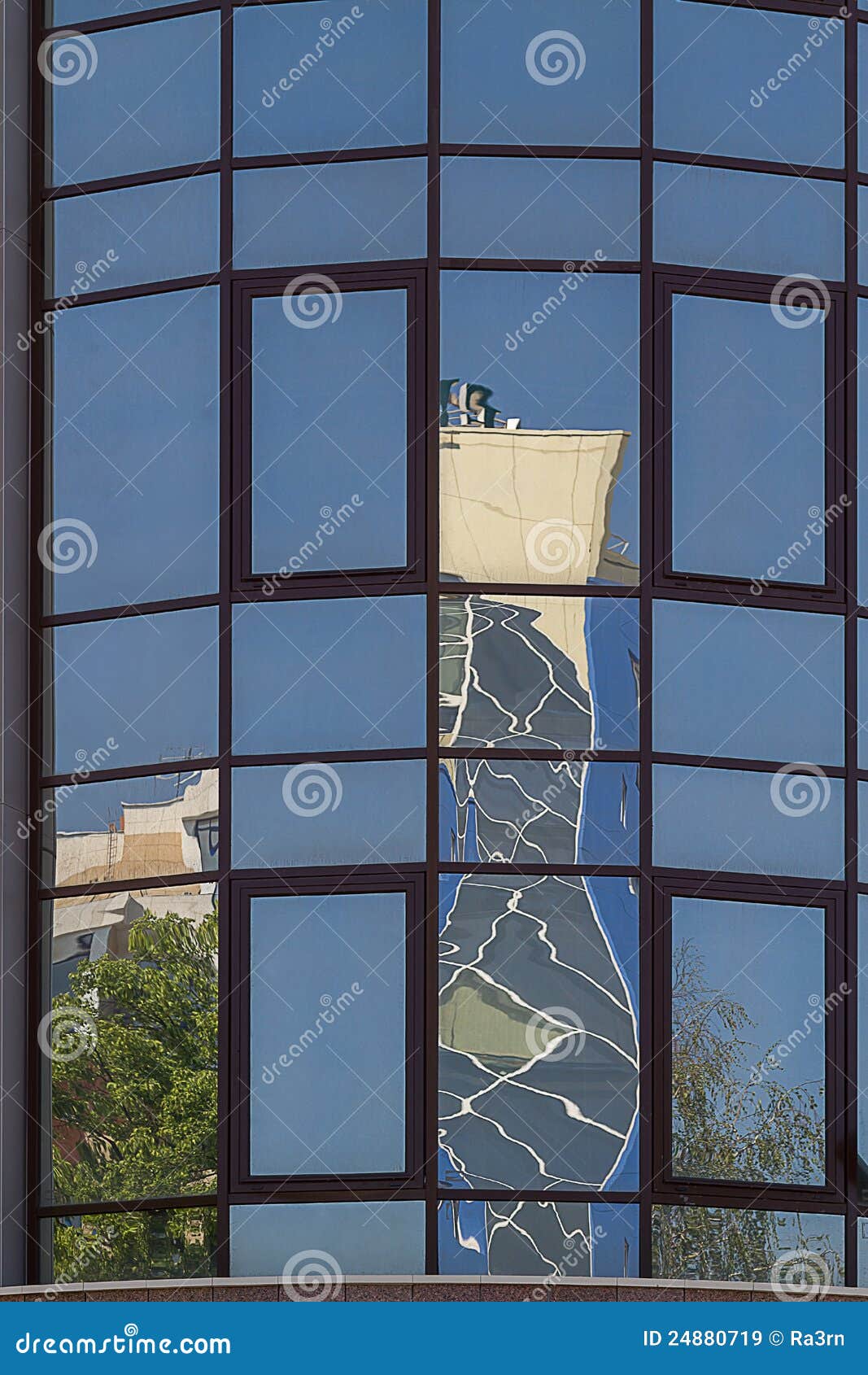 Windows of the Building with Mirrored Glass Stock Image - Image of ...