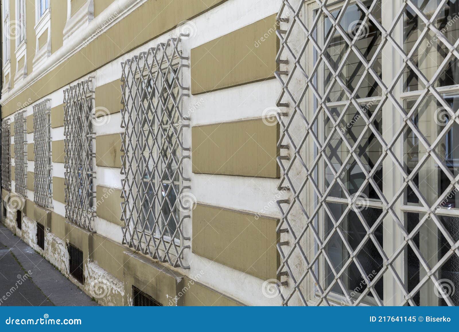 Security Iron Bars on the Windows Stock Image - Image of iron ...