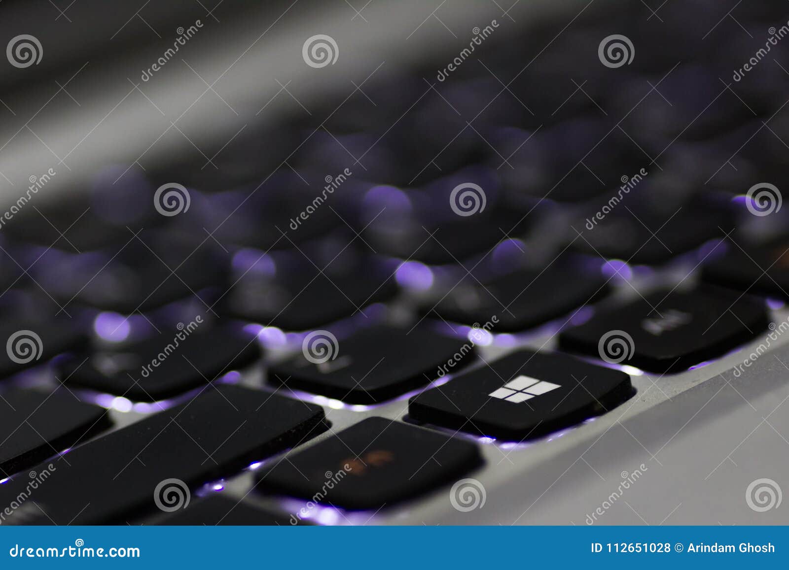 Windows Button Focussed in a Backlit Windows Keyboard Editorial Stock ...