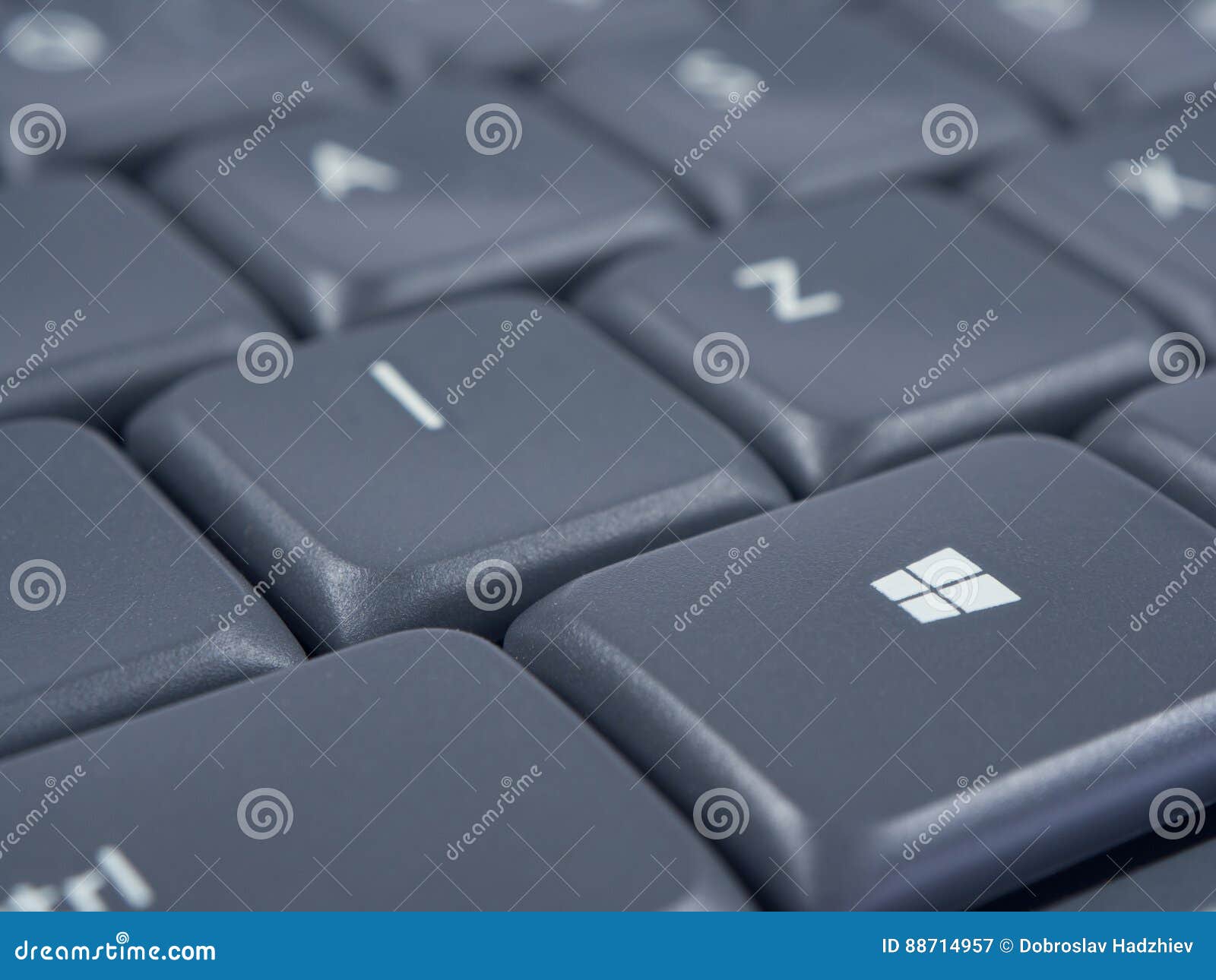 The Windows Button On A Black Laptop Notebook Keyboard Macro Extreme ...