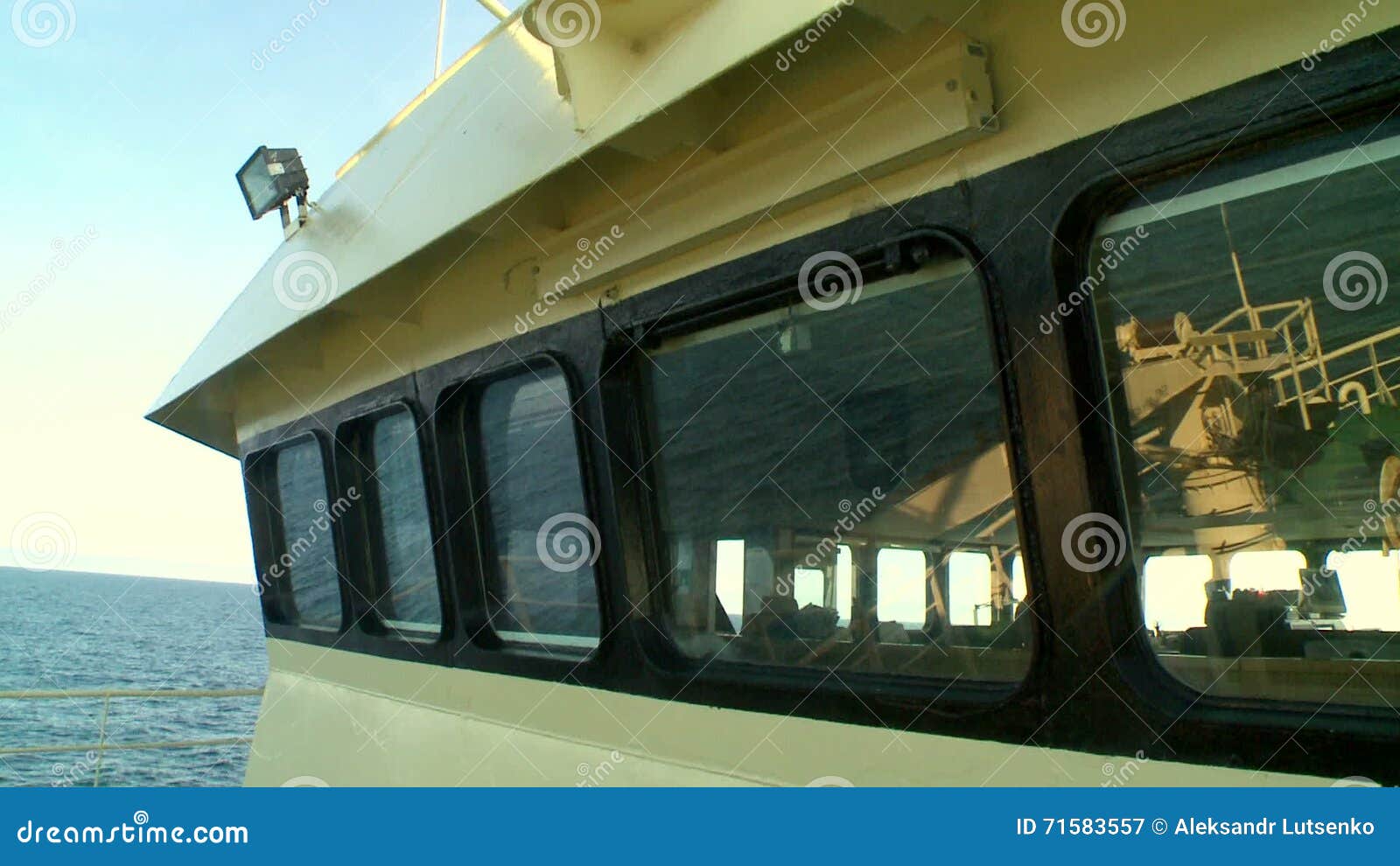 Windows of the Captain S Bridge by the Ship Stock Video - Video of ...