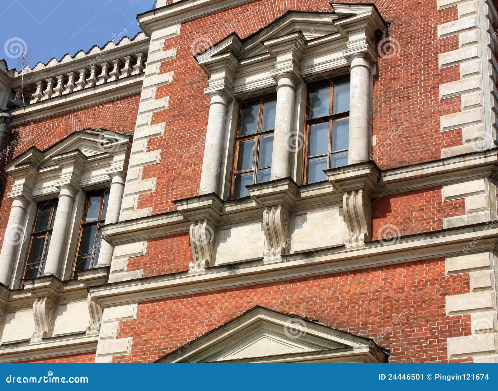 Windows of the Classical Style Building Stock Image - Image of ...