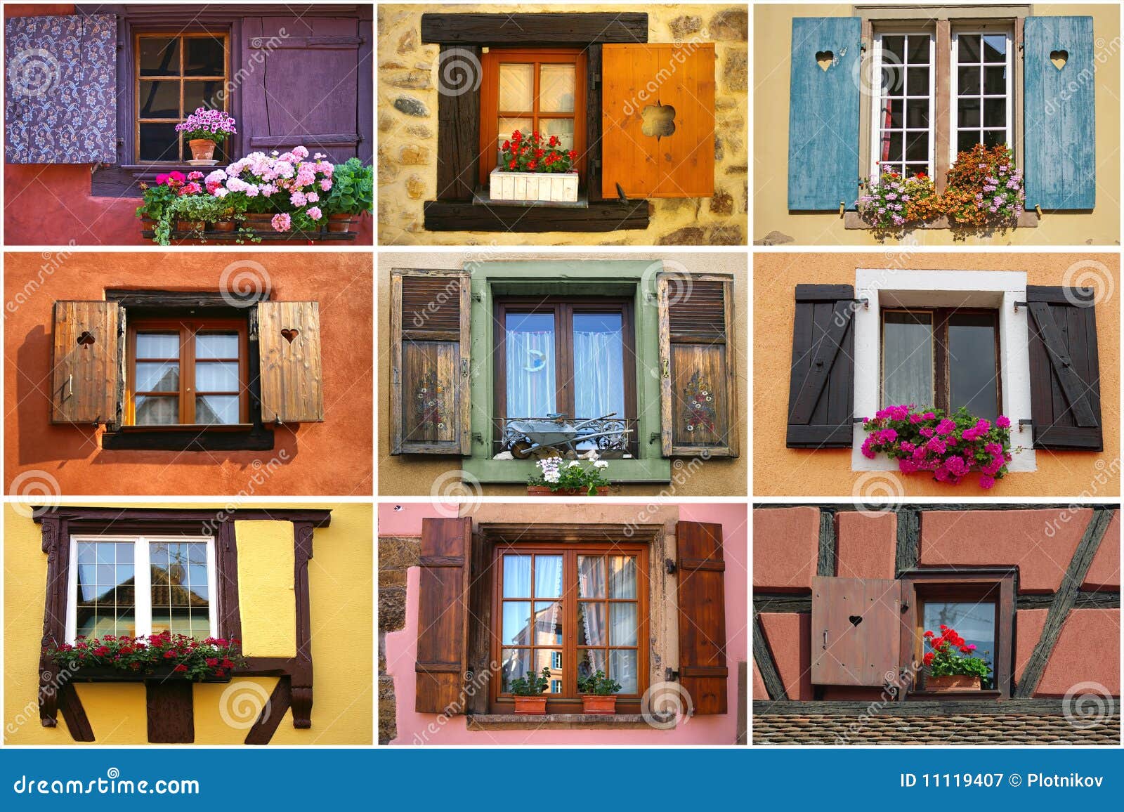 Windows collage stock image. Image of flower, view, front - 11119407
