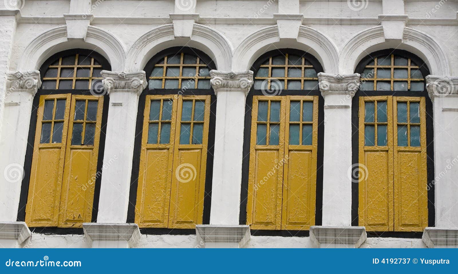 Windows of Colonial Architecture Stock Image - Image of malaysia ...