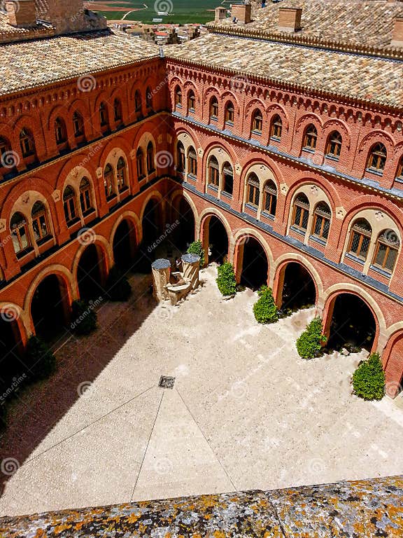 Windows and Columns of the Interior Courtyard of the Belmonte Castle ...