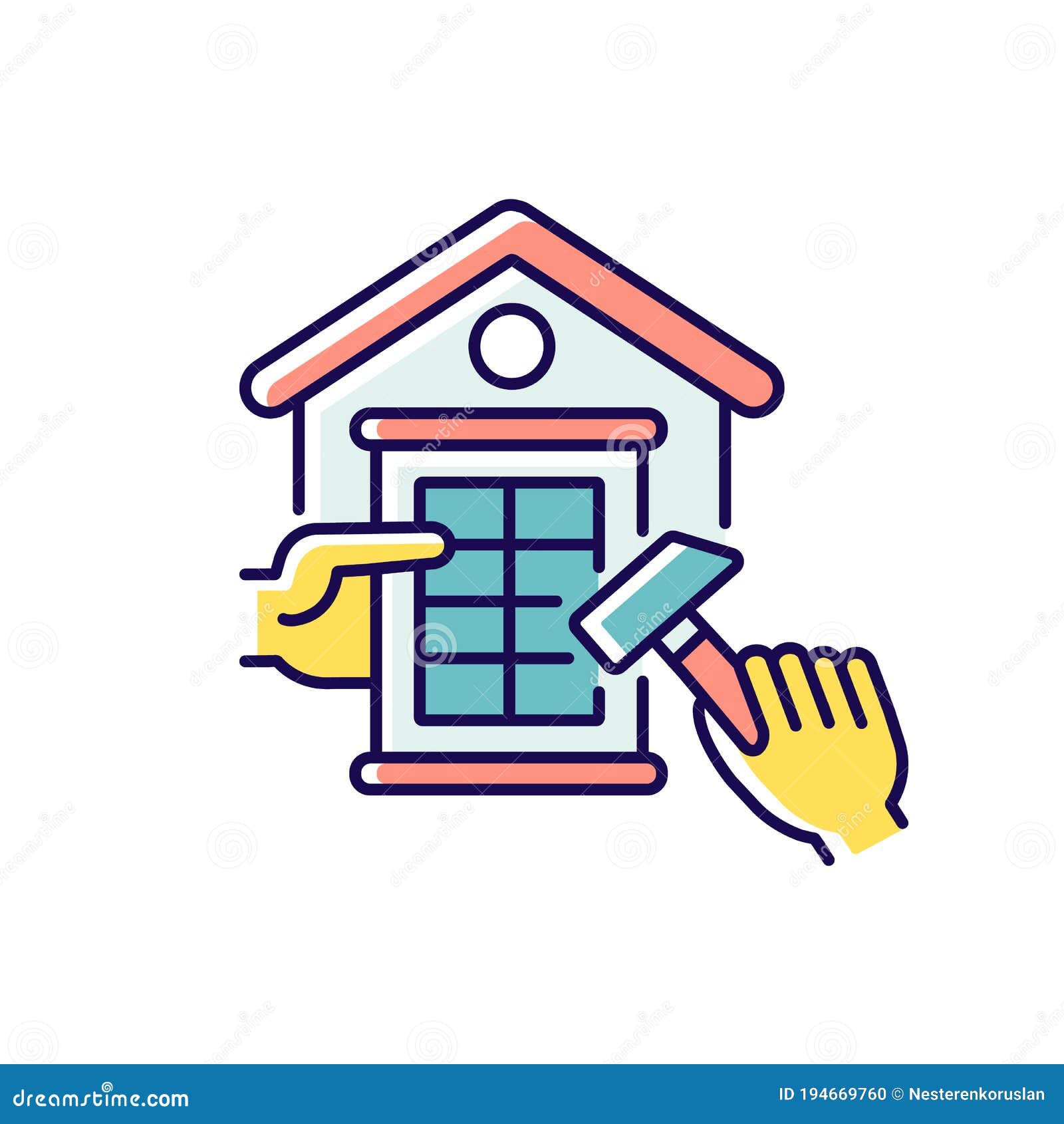 Windows Constructing RGB Color Icon Stock Vector - Illustration of ...