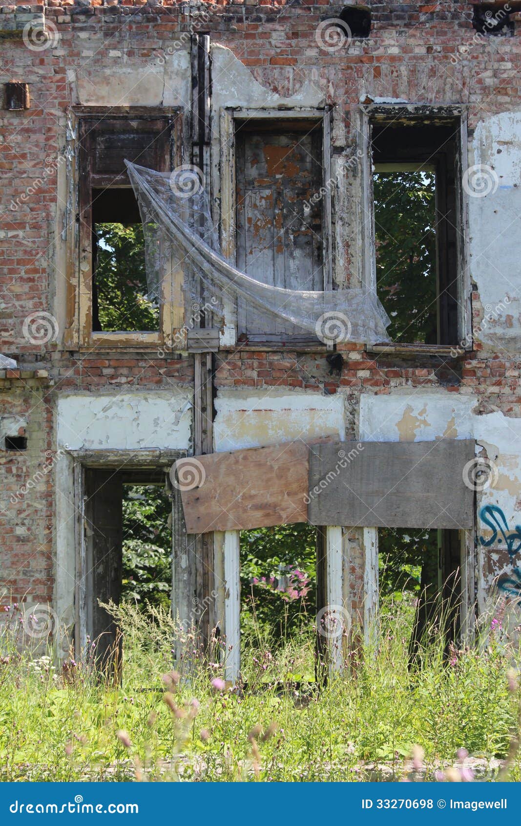 Windows of a Derelict House Stock Photo - Image of home, retro: 33270698