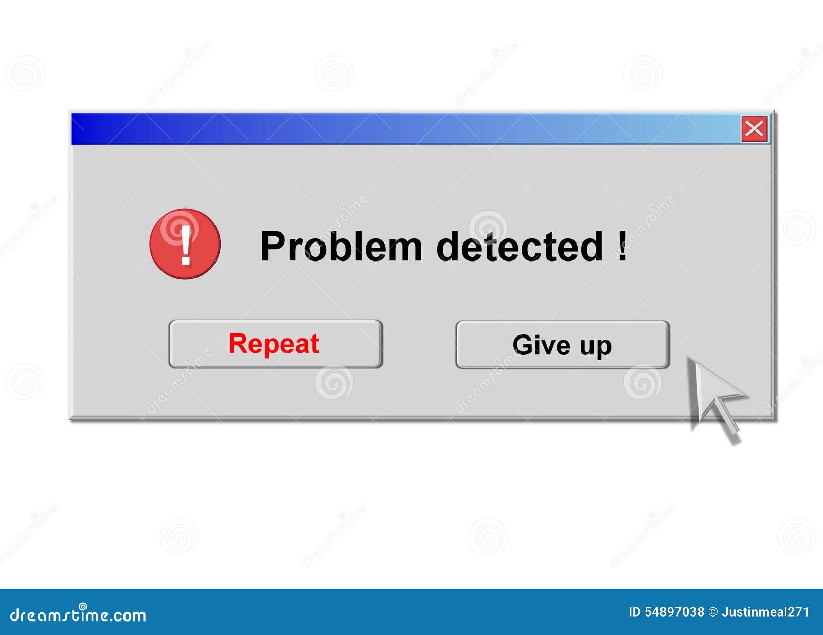 Windows Dialog with Buttons Exclamation Sign Stock Illustration ...