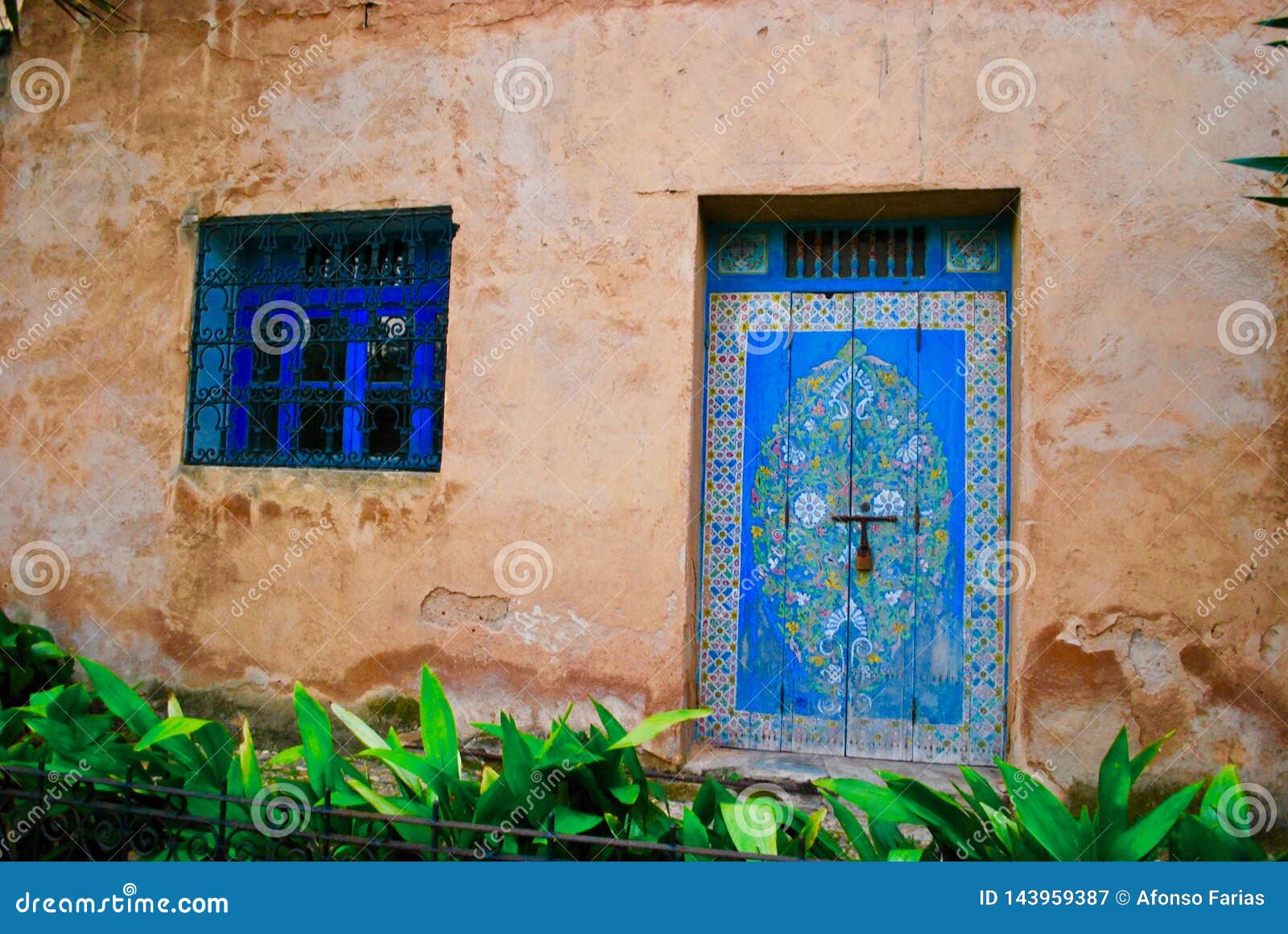Windows and Doors in Morocco Stock Image - Image of exterior, baked ...