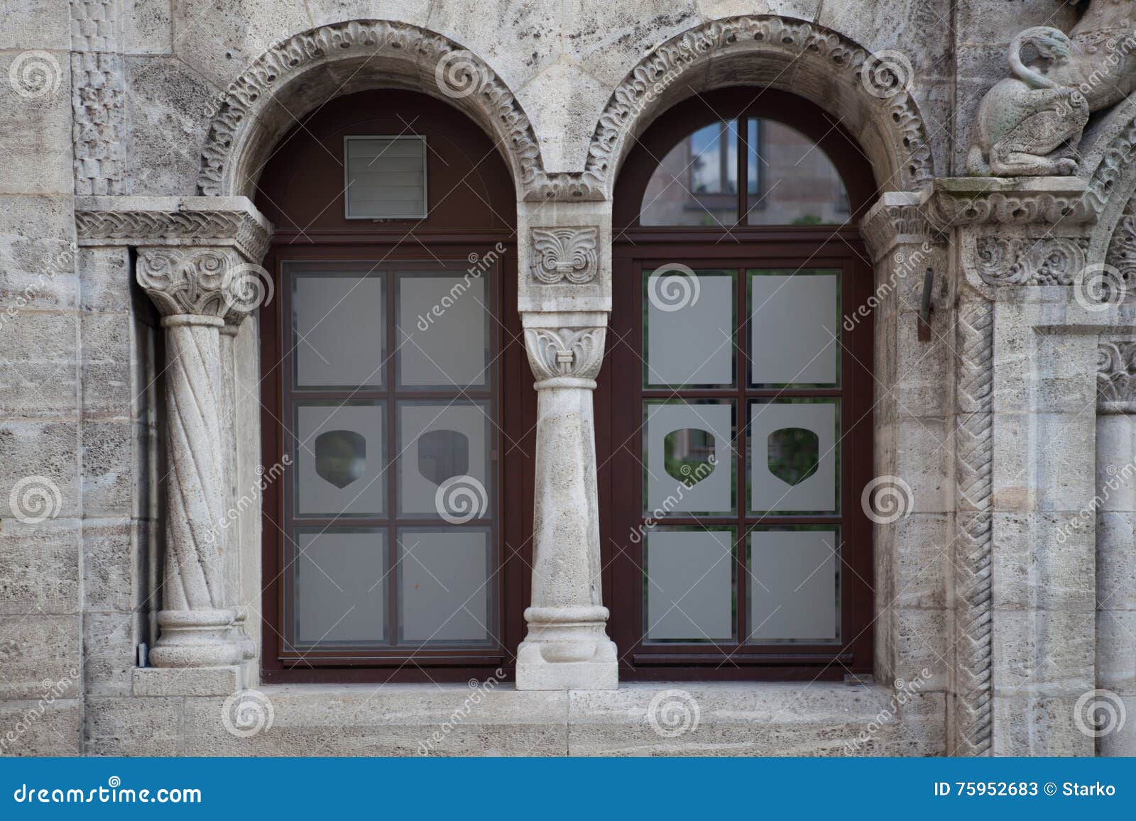 Windows and Doors in the Old European Style Stock Image - Image of ...