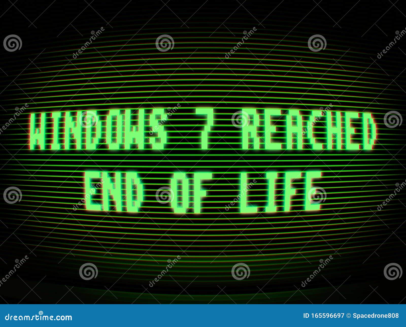 Windows 7 End of Support Illustration Background Editorial Photography ...