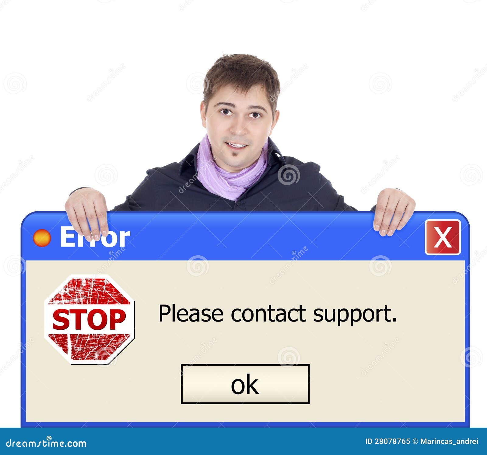 Windows error stock image. Image of reception, computer - 28078765