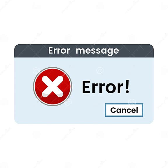 Windows Error Message. Warning System Failure Stock Illustration ...