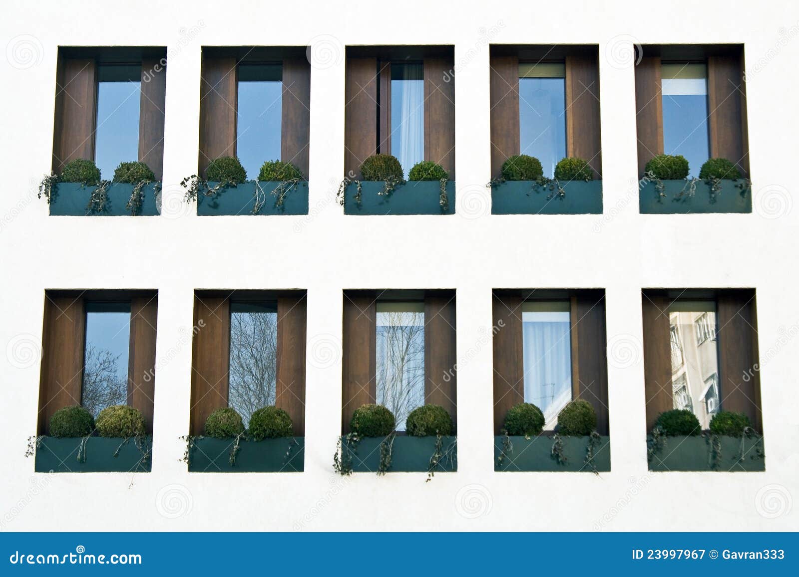 Windows on facade stock image. Image of facade, geometric - 23997967