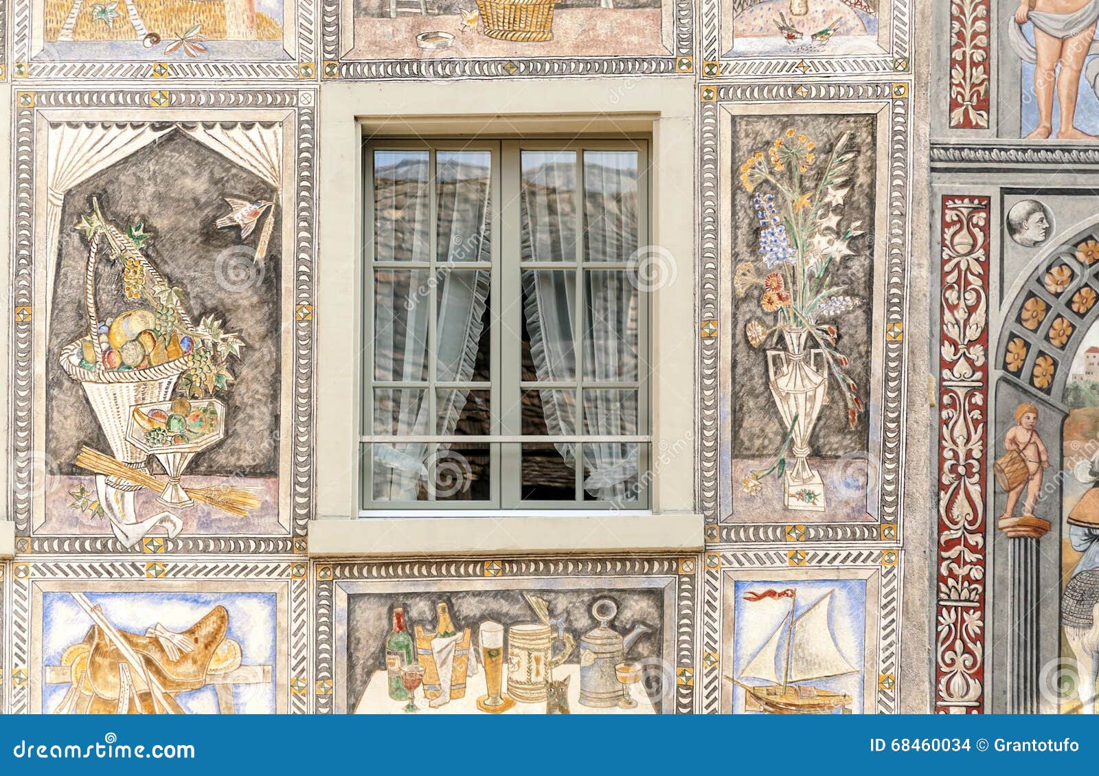 Windows in a Facade Drawing Stock Photo - Image of beauty, drawing ...