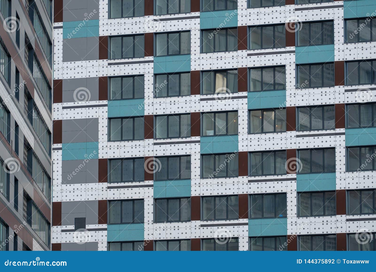 Windows on the Facade of a Modern Building. Stock Photo - Image of ...