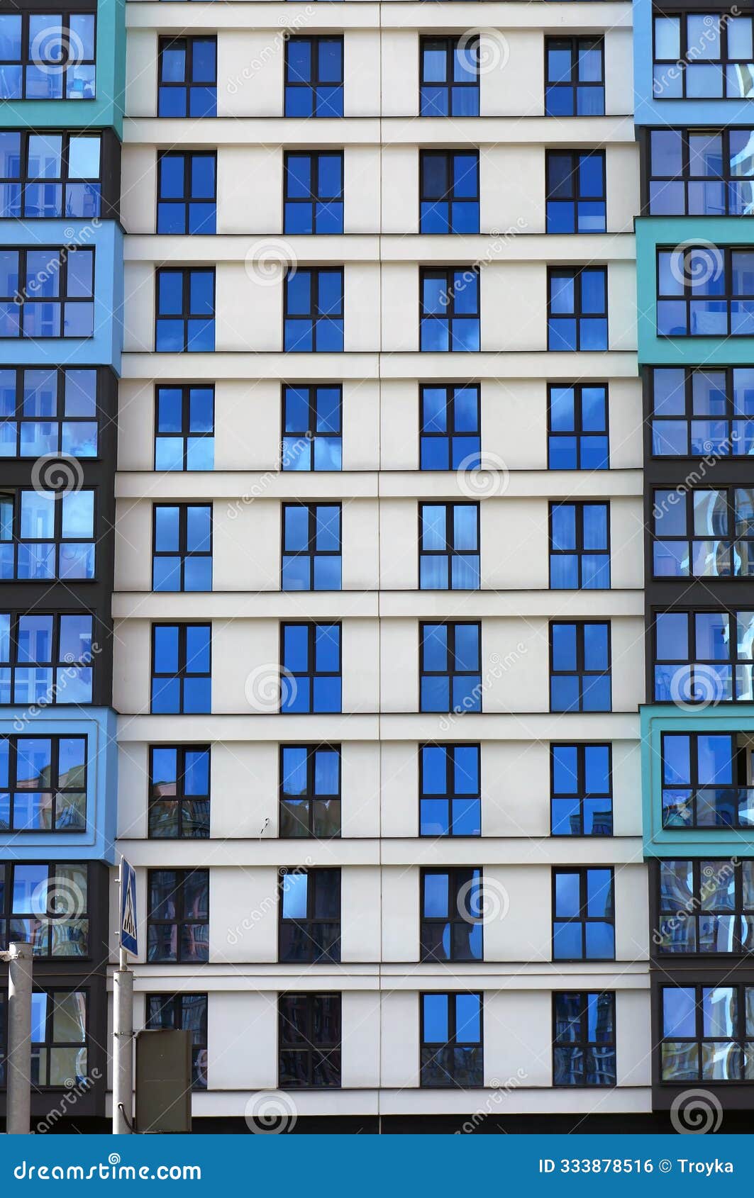 Windows on Facade of Modern Building Stock Photo - Image of flats, real ...