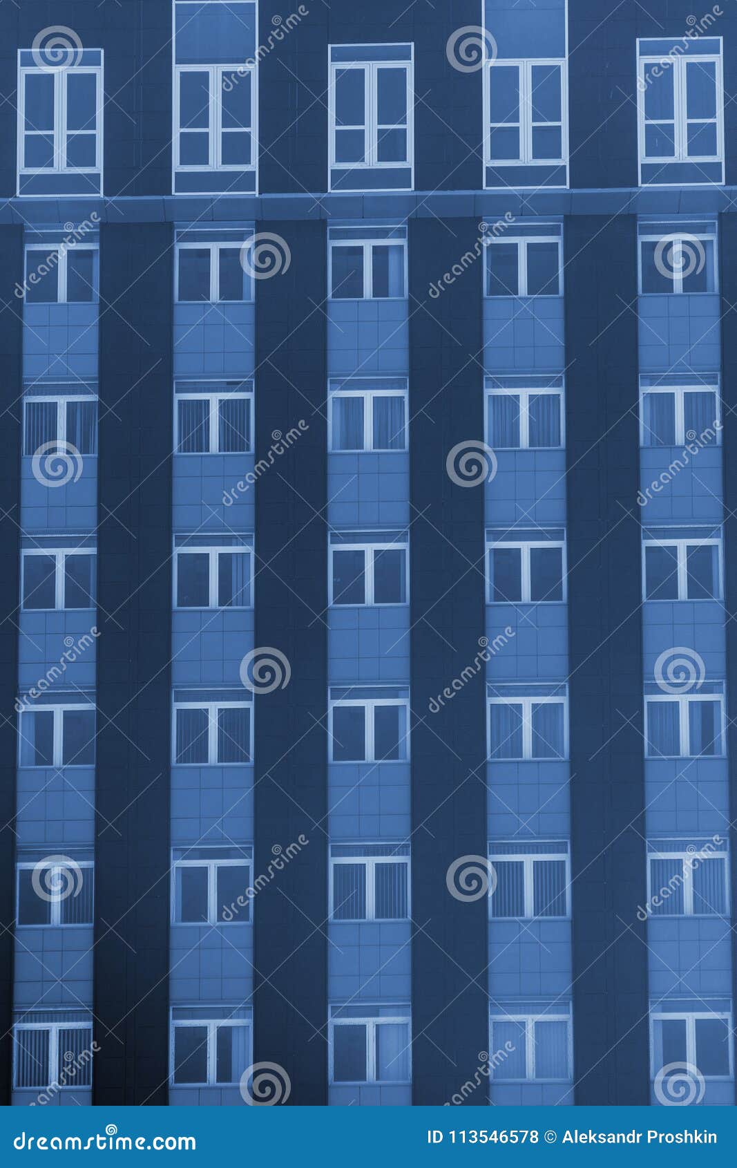 Windows on Facade of a Multi-storey Building Stock Photo - Image of ...