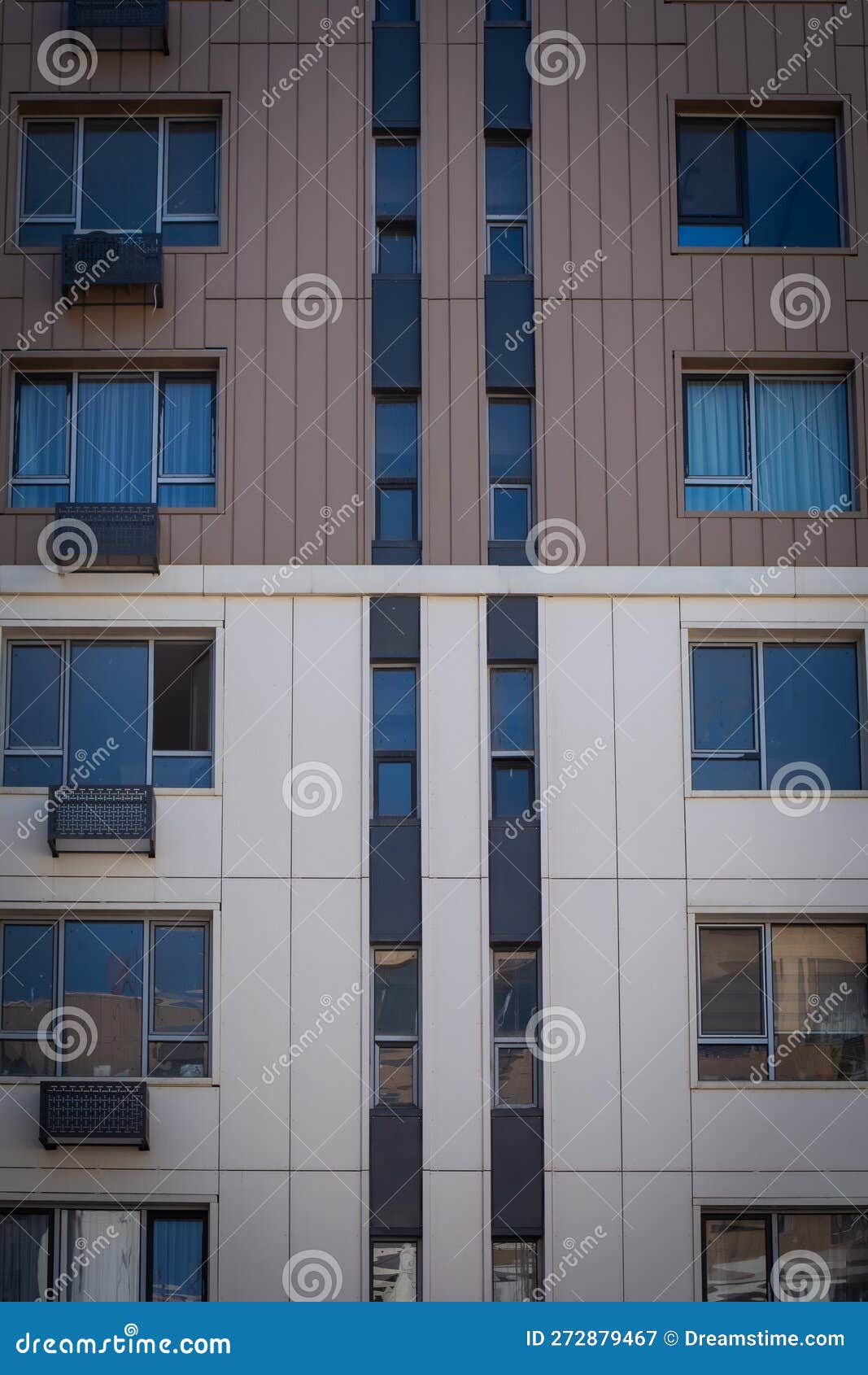 Windows on the Facade of a New Multi-storey Building Stock Image ...
