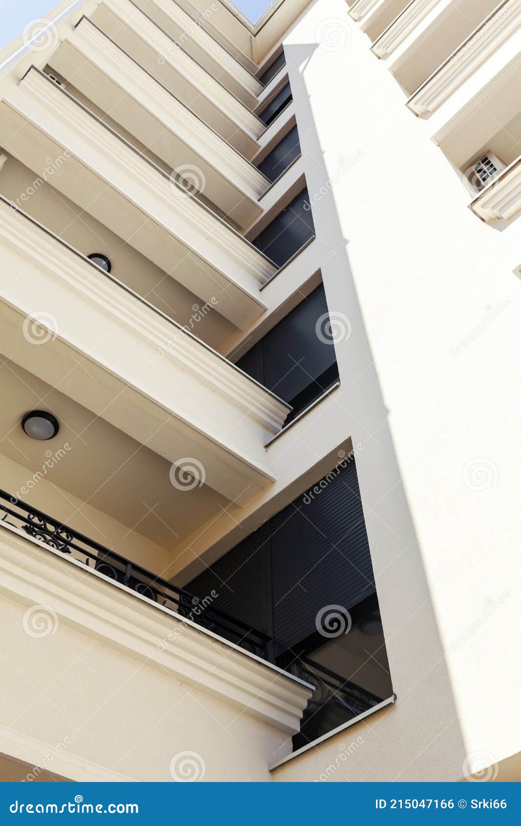 Windows of the Facade of a Residential Building Stock Photo - Image of ...
