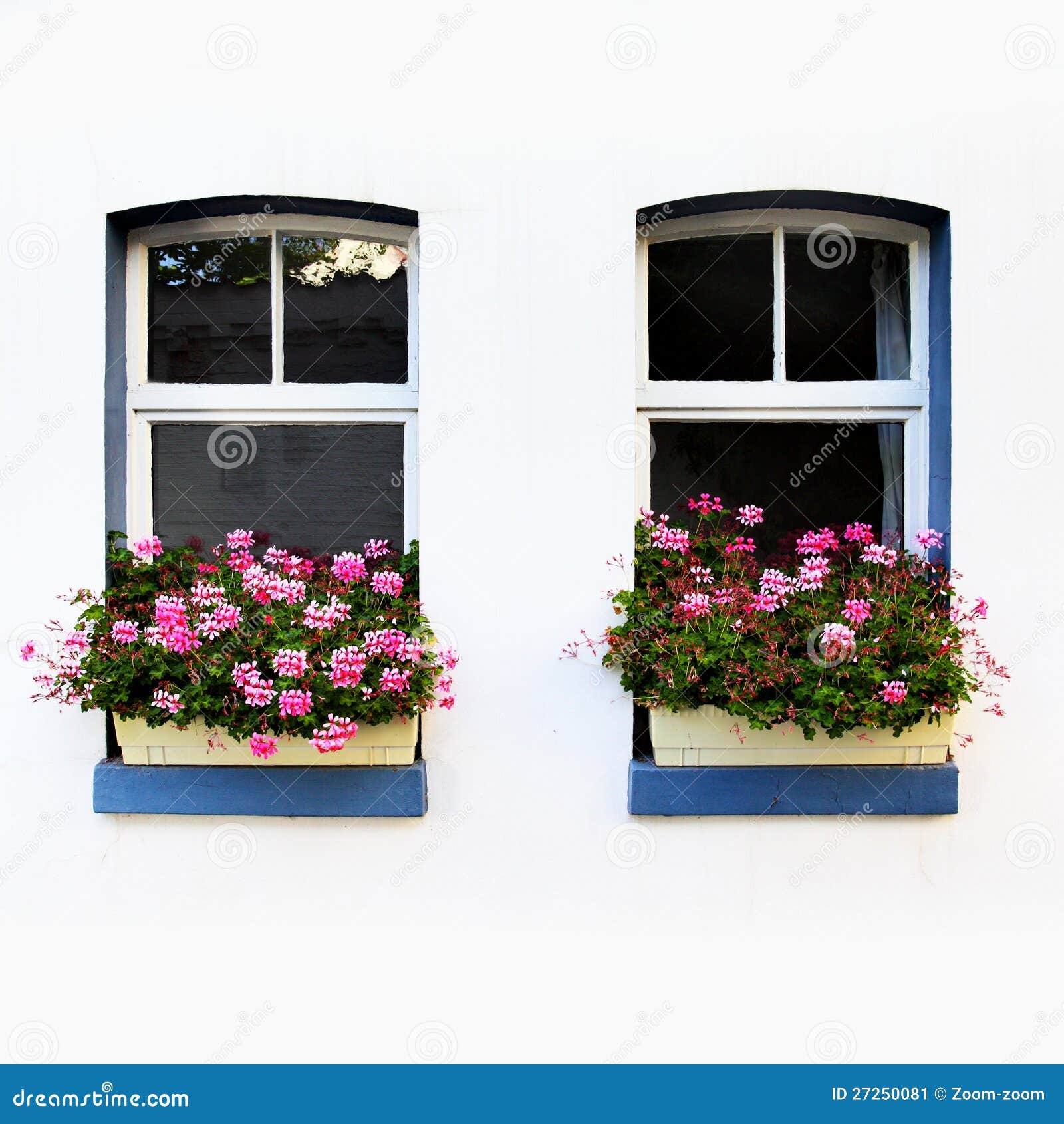 Windows with flowers stock image. Image of placid, easy - 27250081