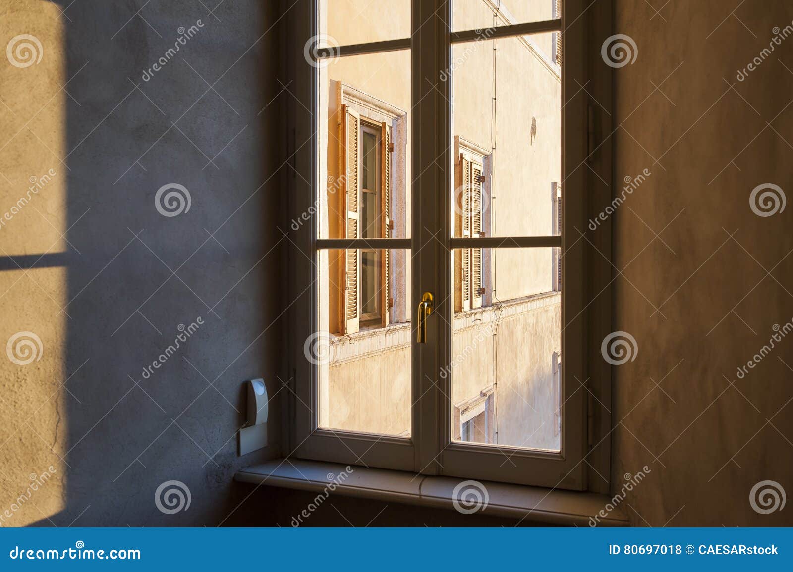 Windows Forming Shapes with Sunlight and Shadows Stock Photo - Image of ...