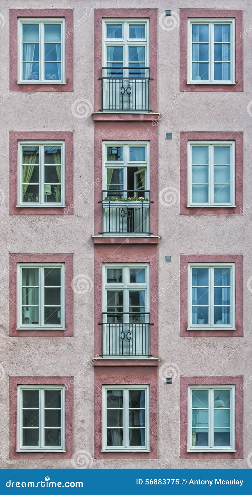 Windows of the French Style Stock Image - Image of front, balcony: 56883775